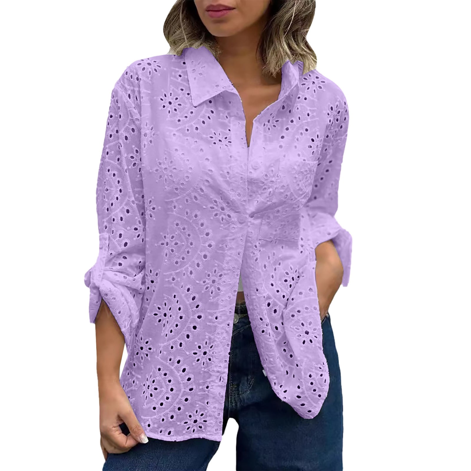 frariair Artisan Crafted Lace Trim Top Featuring Oversized Silhouette ...
