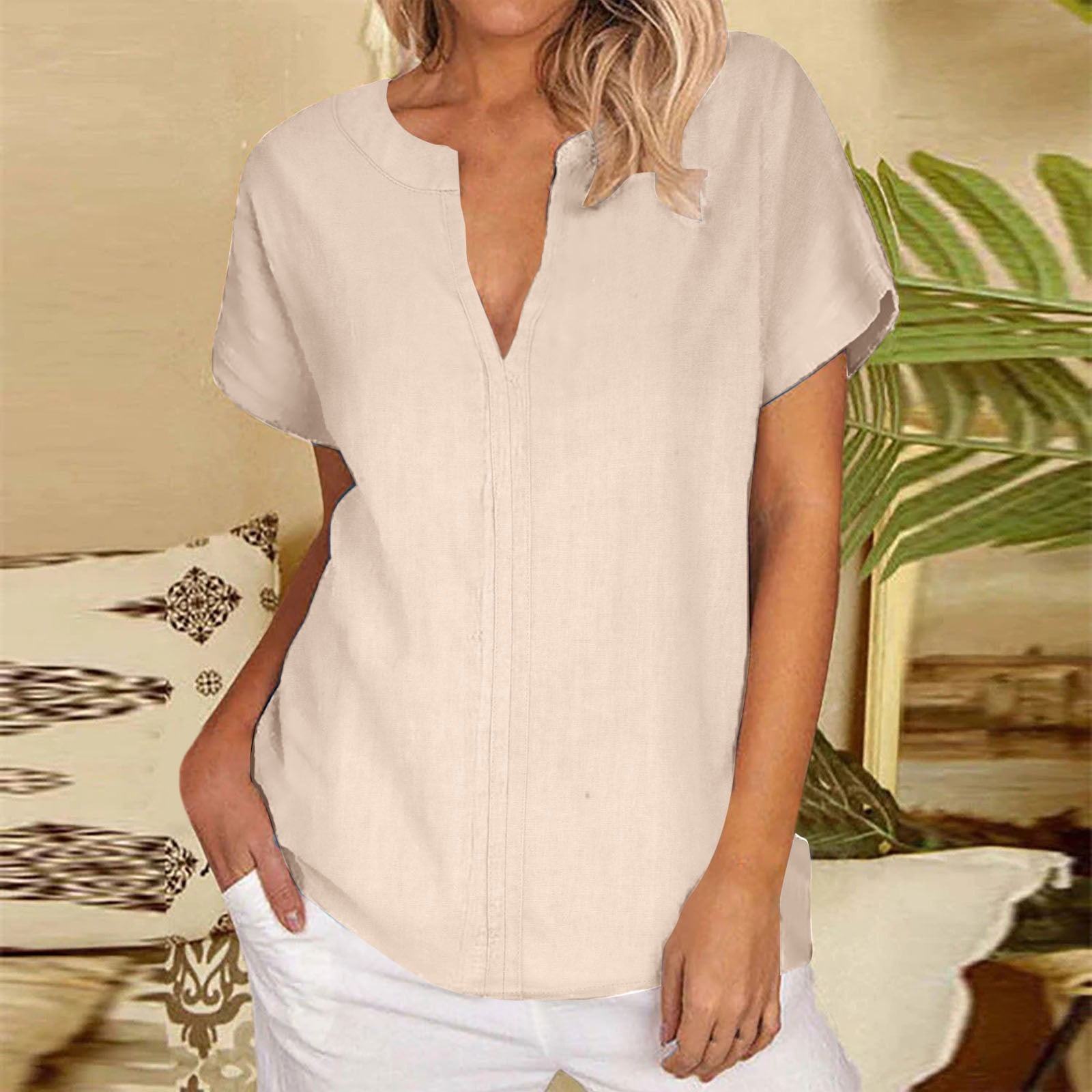 frariair Boho Chic Loose Tunic Blouse Featuring Natural Fabric And ...