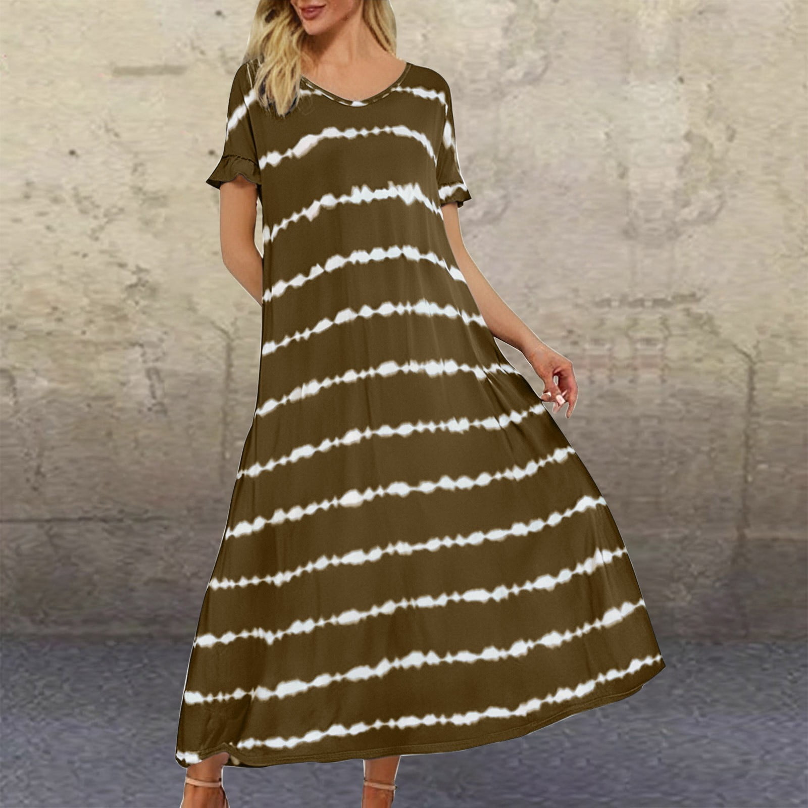 frariair Boho Chic Sundress Featuring Tiered Skirt And Adjustable ...