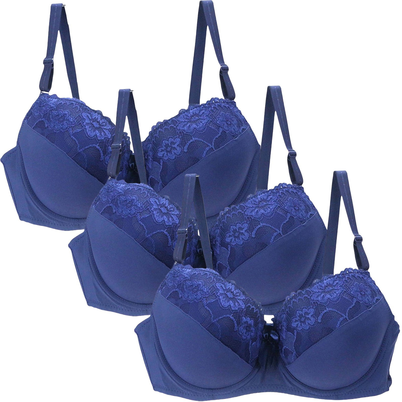 frariair Bras for Women 3 Pack Underwear BCDE Cup Bra Sexy Lace ...