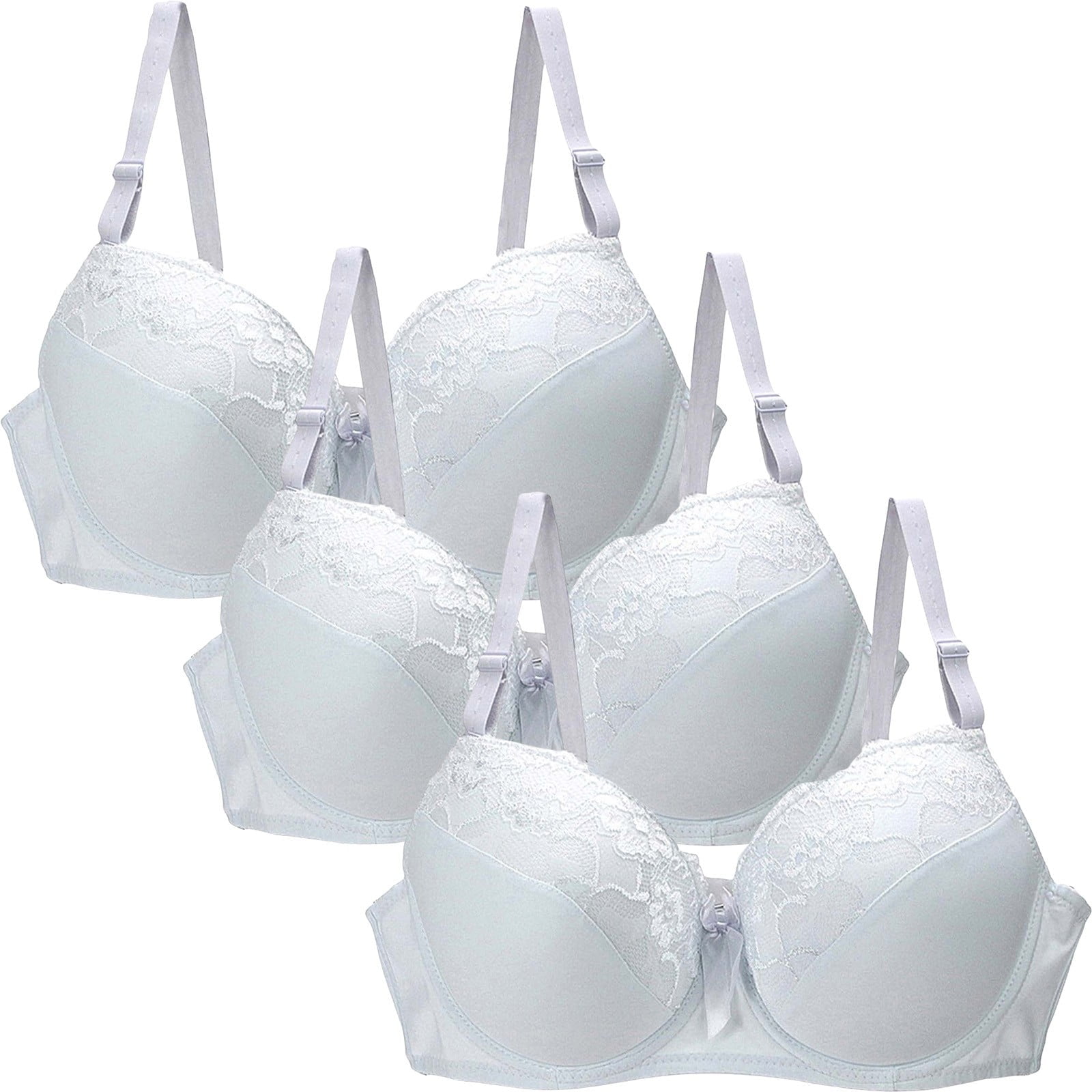 frariair Bras for Women 3 Pack Underwear BCDE Cup Bra Sexy Lace ...