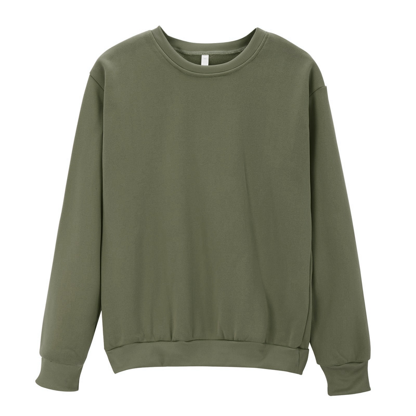 frariair Classic Round Neck Solid Color Sweatshirt Women Versatile ...
