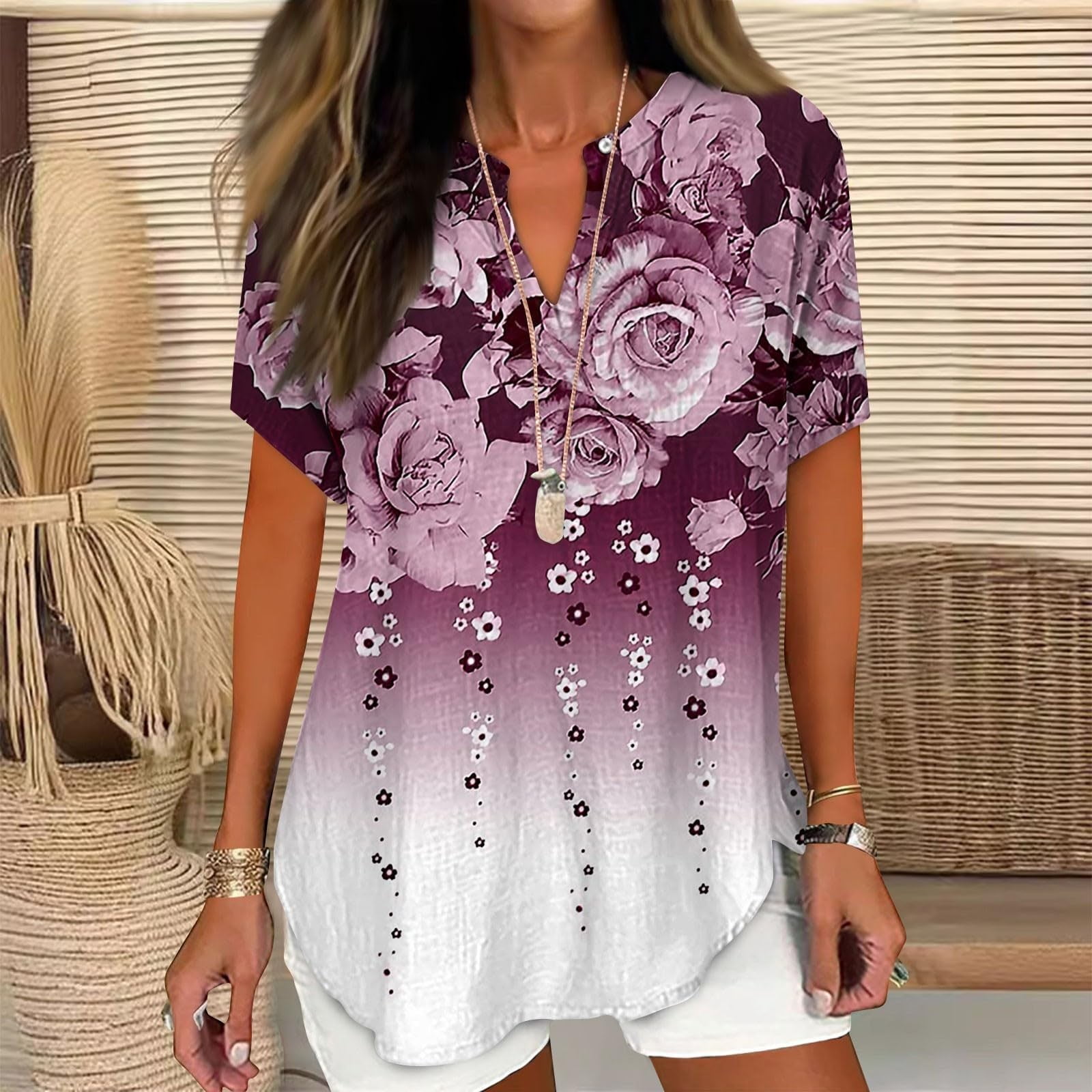 frariair Curve Flattering Blouse Featuring Flowy Pleats Perfect For ...