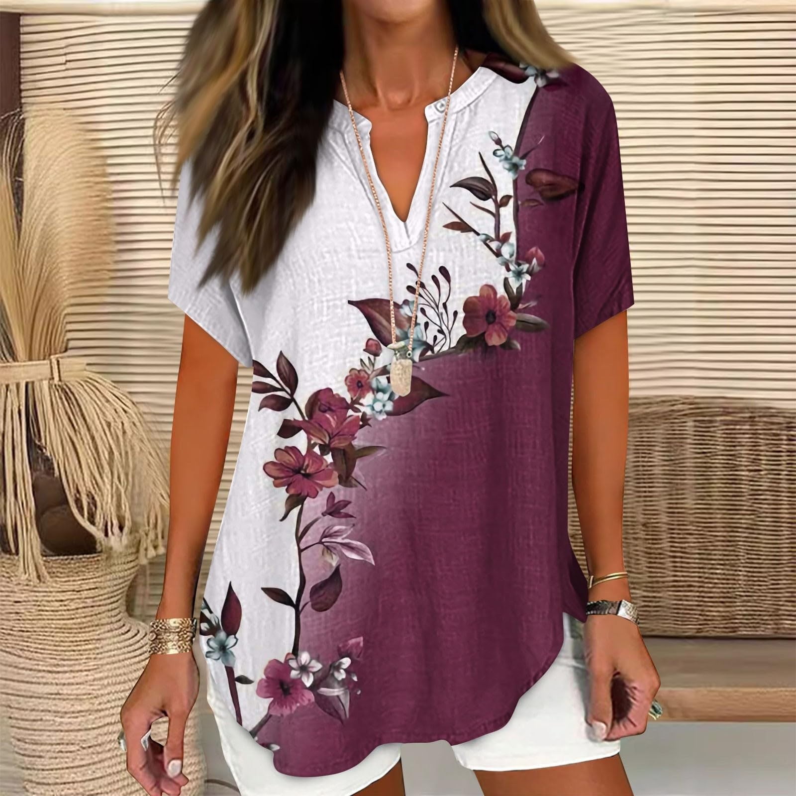 frariair Curve Flattering Blouse Featuring Flowy Pleats Perfect For ...