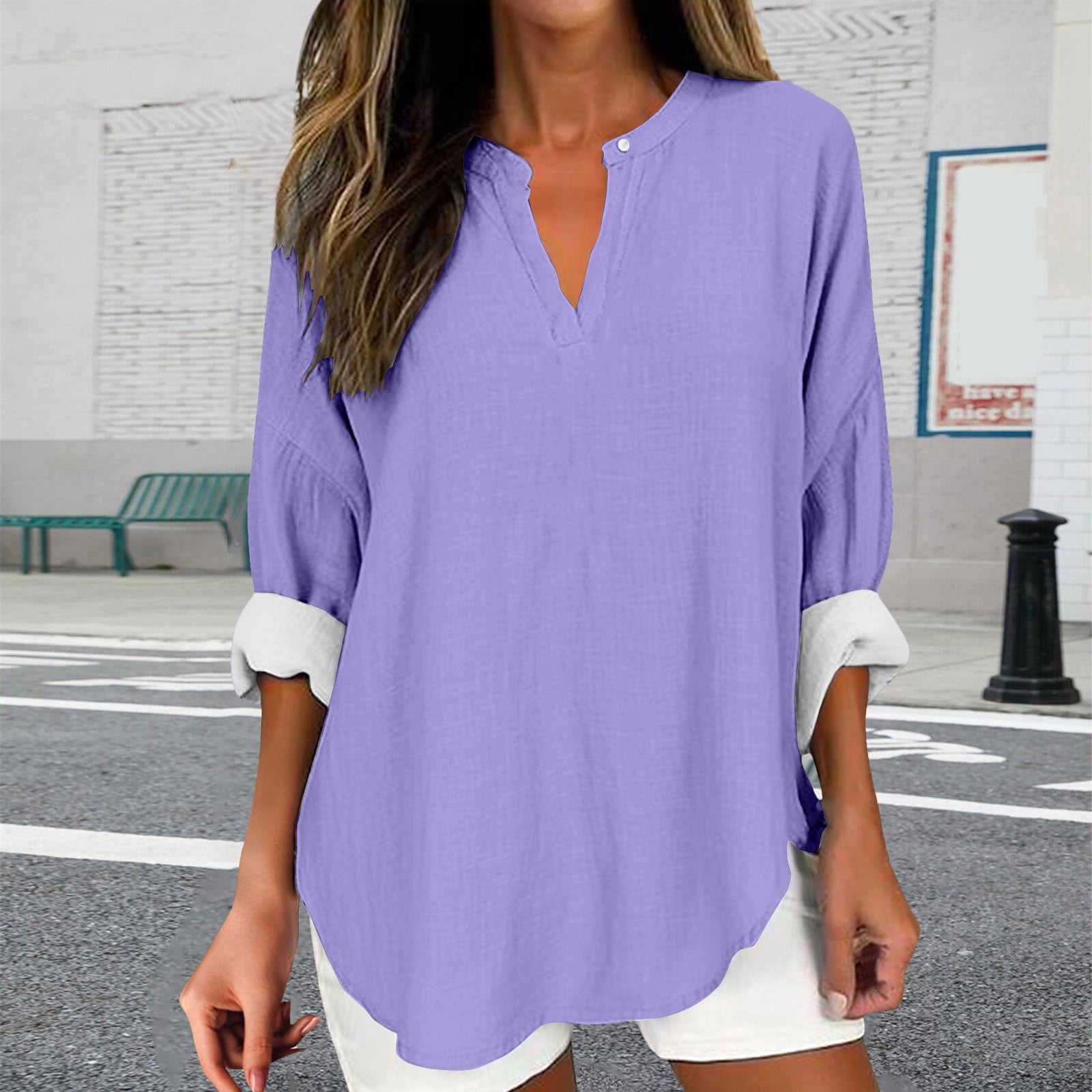 frariair Elegant Loose Fit Vintage Inspired Long Sleeve Top With ...