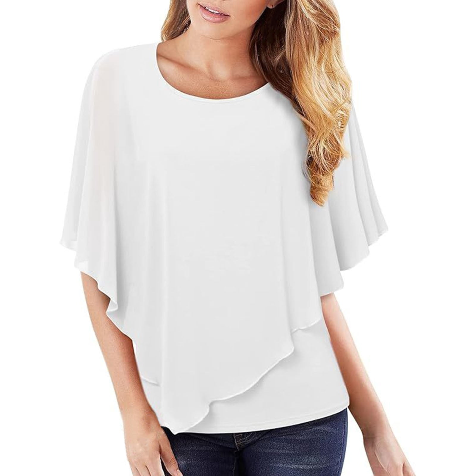frariair Ethereal Plus Size Tunic Featuring Cape Sleeve Design Perfect ...