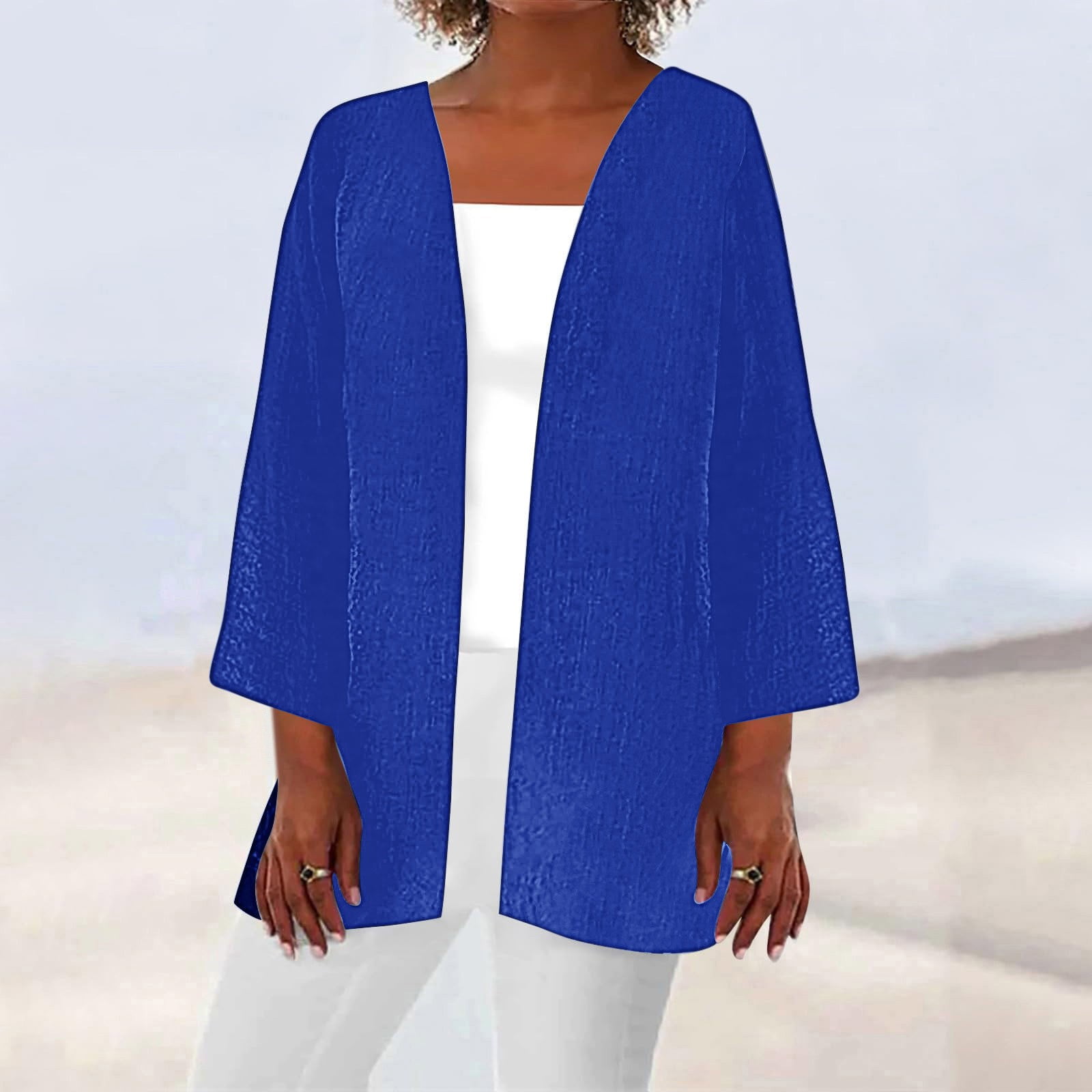 frariair Flowy Duster Jacket Style Open Front Kimono With Vintage ...