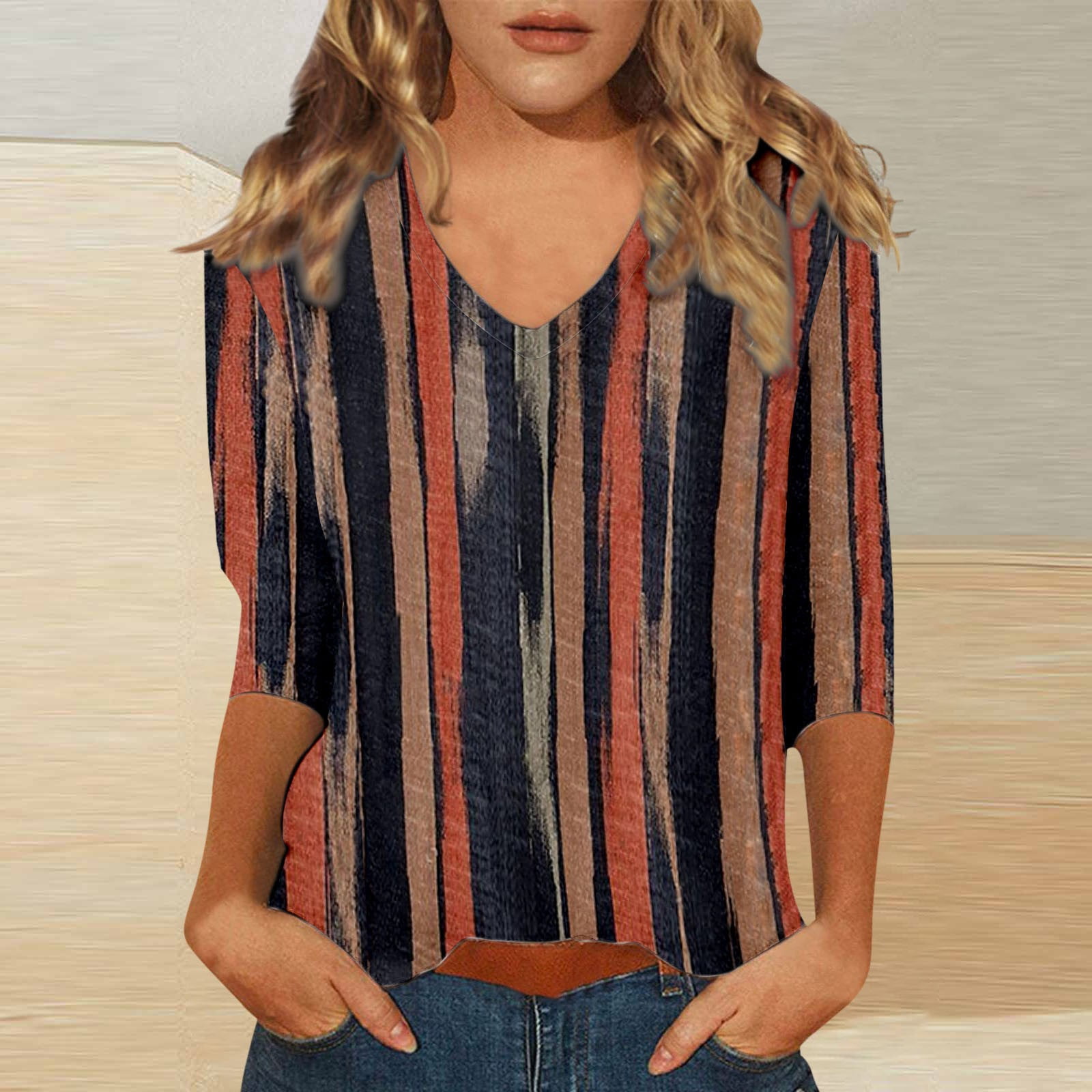 frariair Ladies Boho Chic Blouse With Ruffle Accent Sleeves And Flowy ...