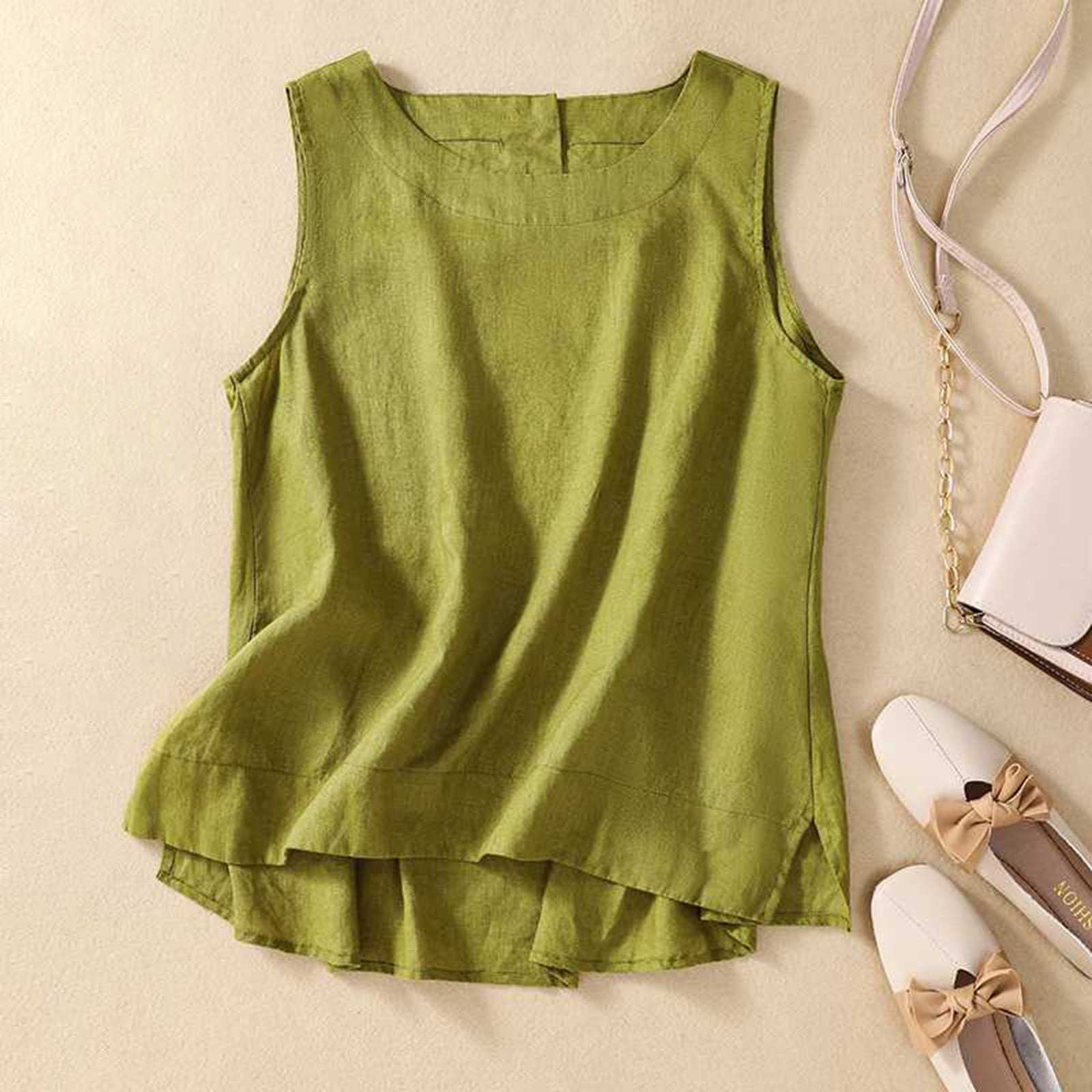 frariair Ladies Natural Fiber Sleeveless Camisole Lightweight Breezy ...