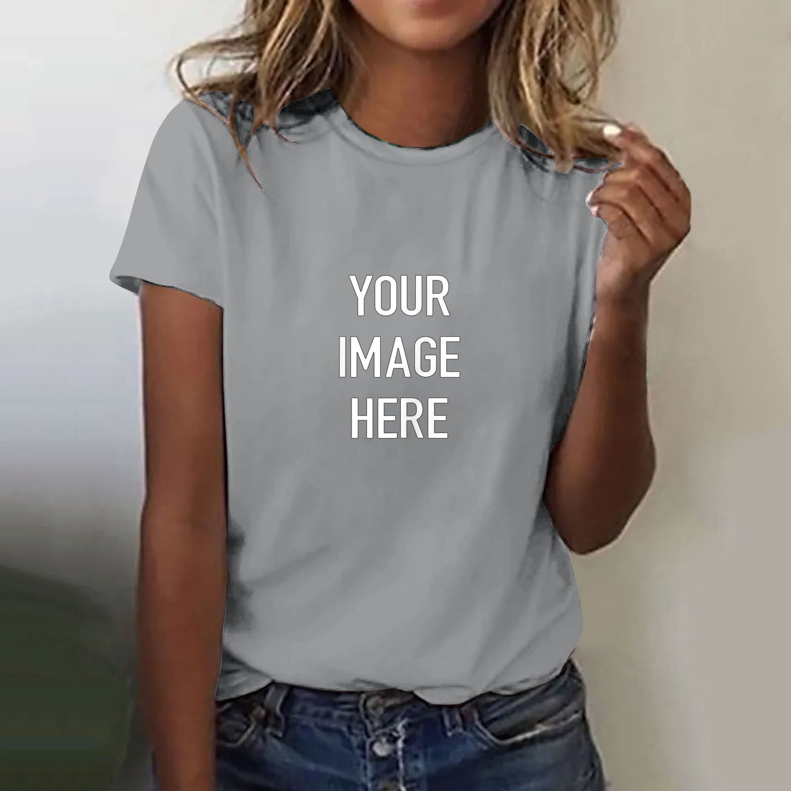 frariair Ladies Soft Jersey Crew Neck T-Shirt With Minimalist Design ...