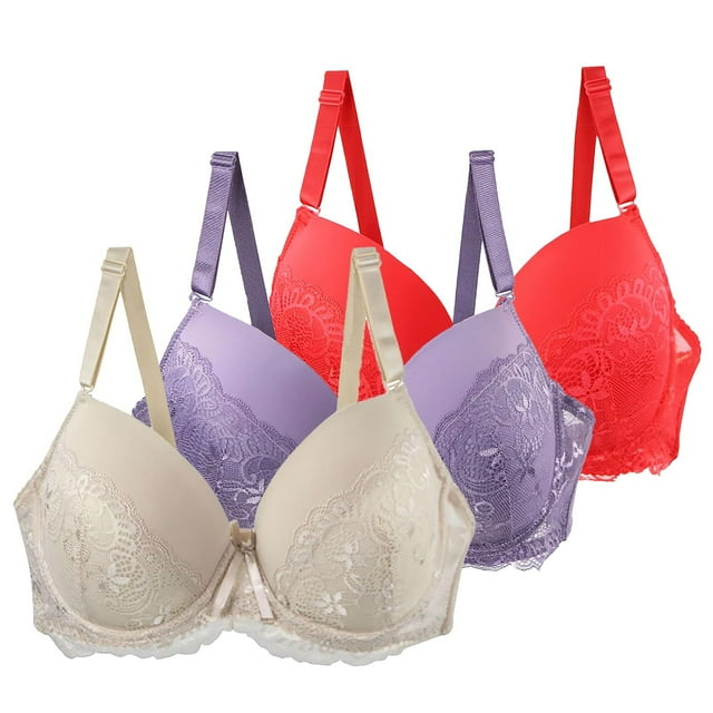 frariair Ladies Triple Pack Non Wired Seamless Bralettes Breathable ...