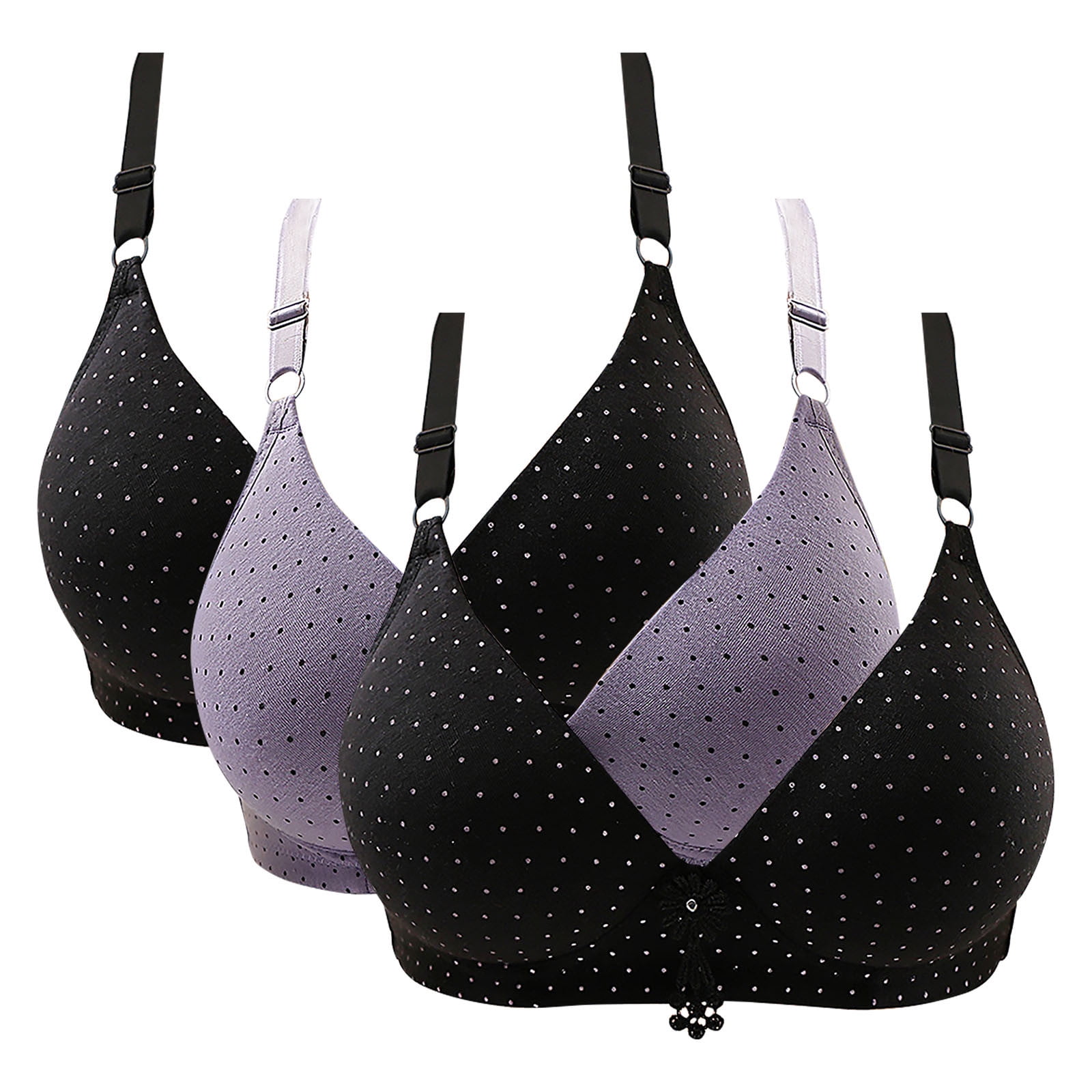 frariair Plus Size Front Closure Bralette Wireless Support Bra Seamless ...