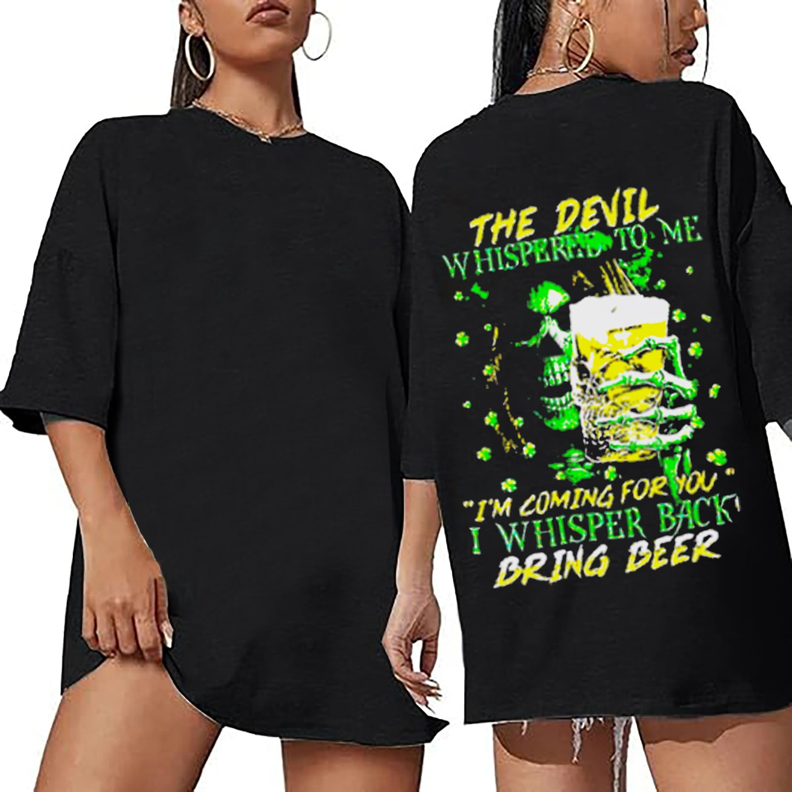 frariair Trendy Typography Graphic Top Featuring Soft Cotton Blend ...