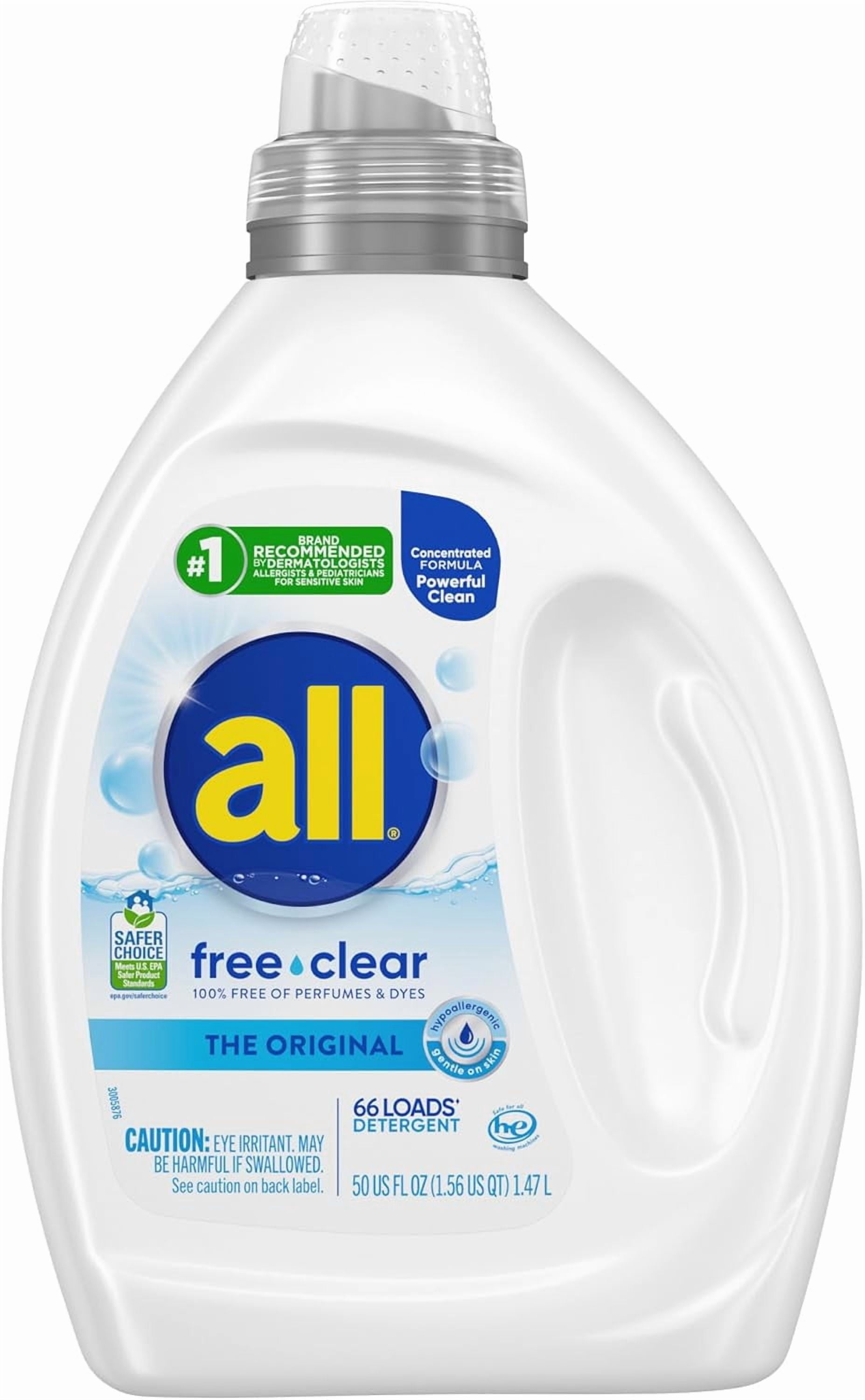 free clear, Original, Liquid Laundry Detergent for Sensitive Skin ...