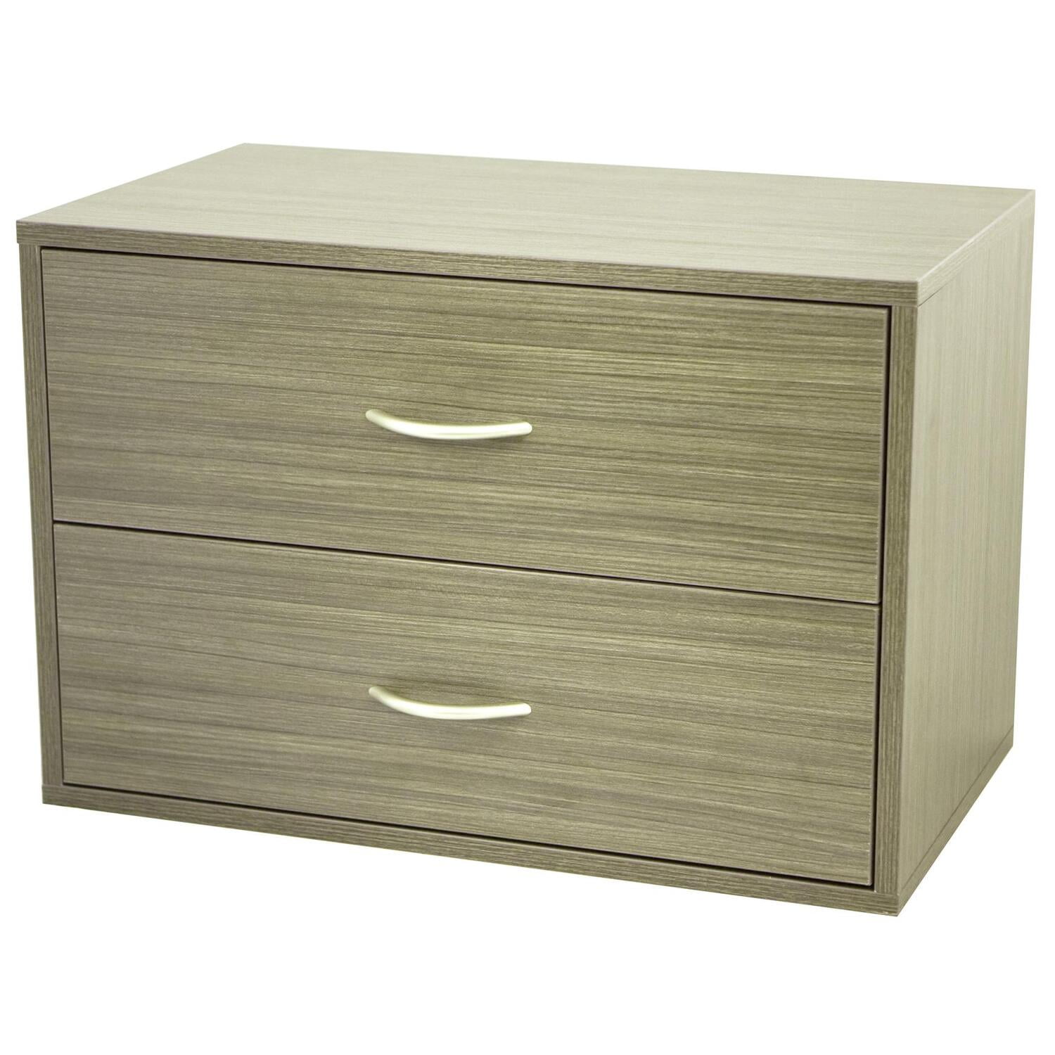 freedomRail Organized Living O-Box Driftwood 2-drawer Shelf Unit ...