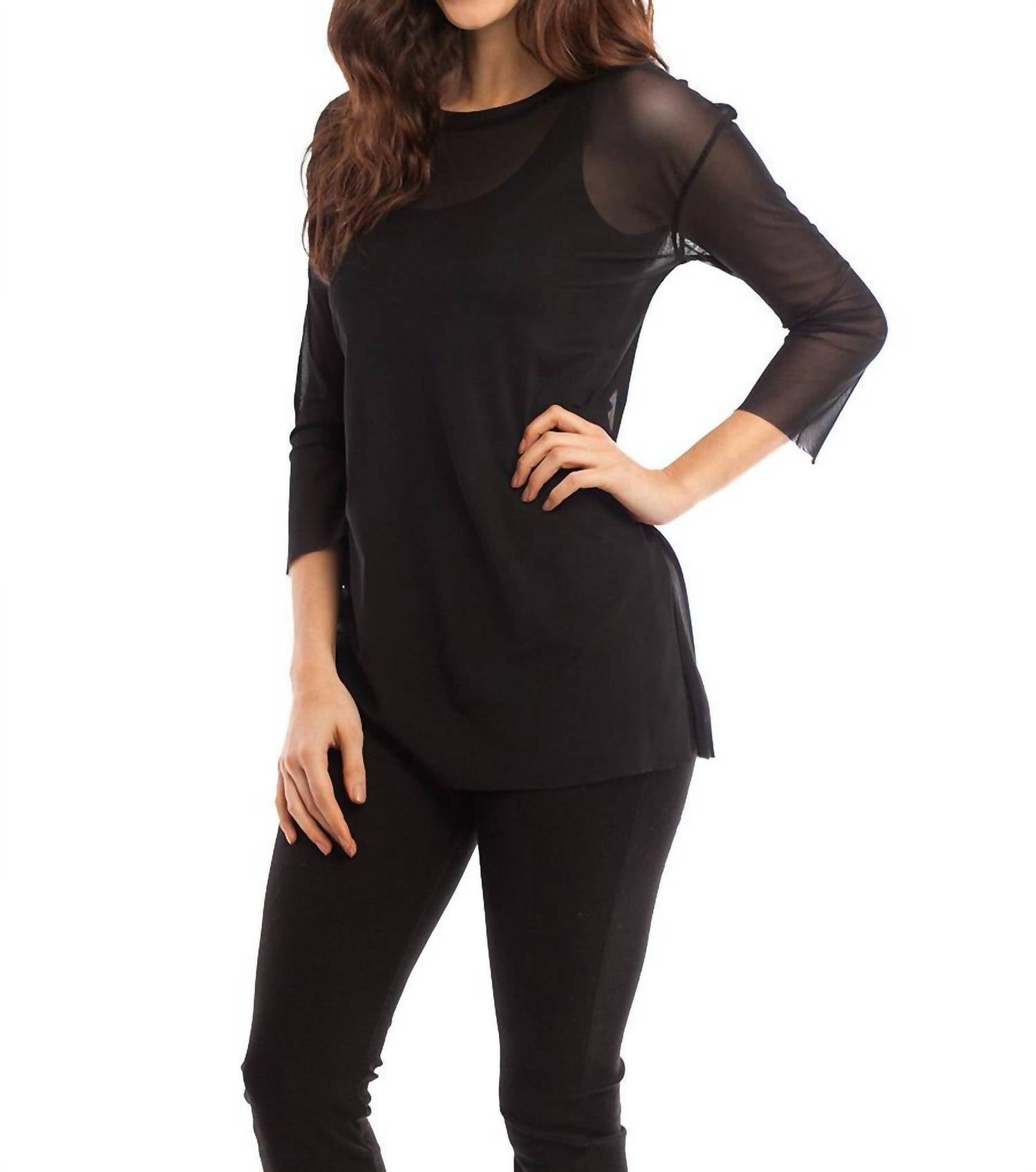 French Kyss Bianca Sheer Top - Walmart.com