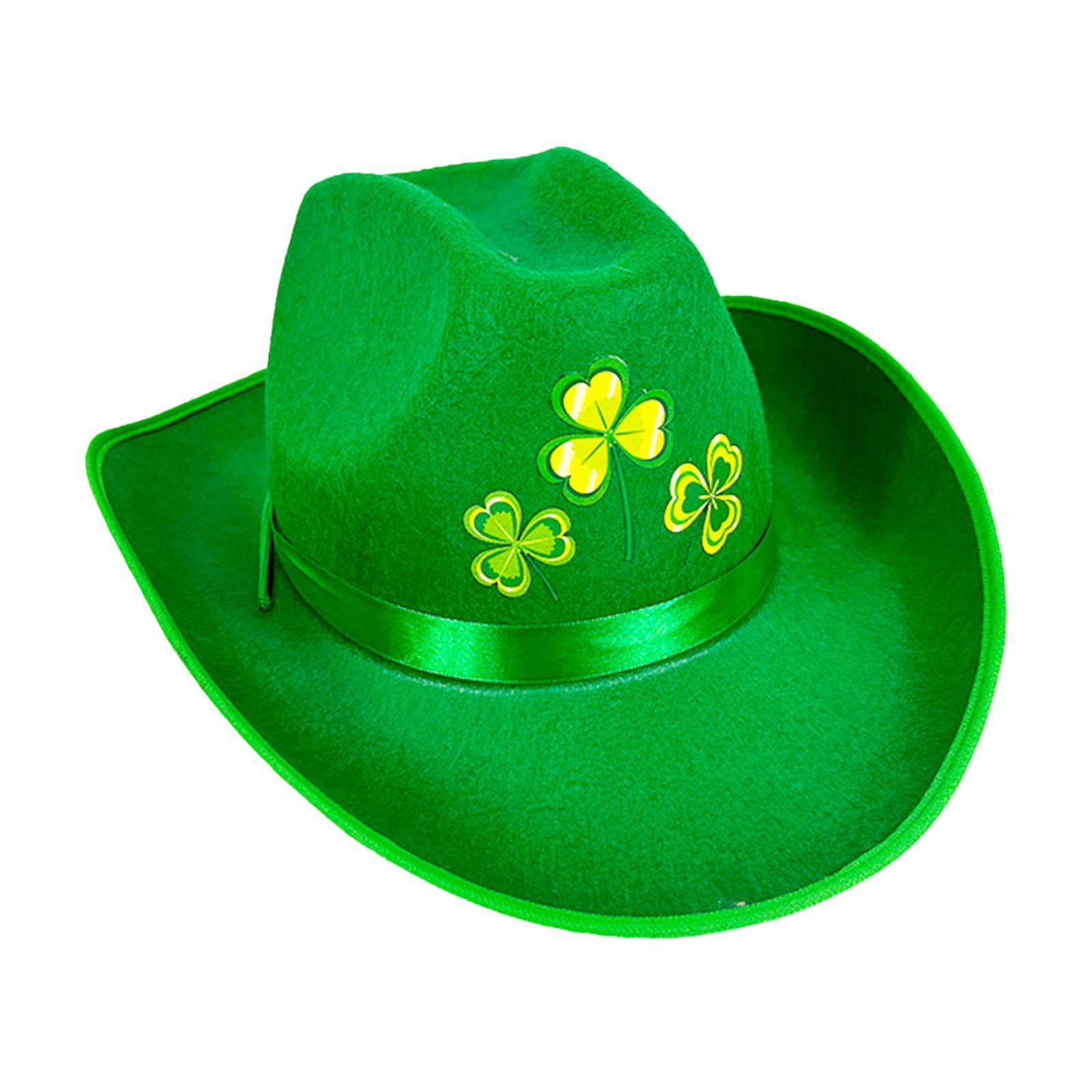 freneci Leprechaun Green Top Hat Novelty Show Hat for Photo Props Fancy ...