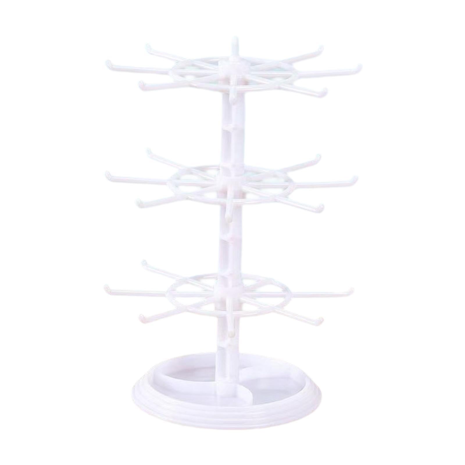 freneci Rotating Jewelry Display Stand Necklace Holder 3 Layer Compact ...