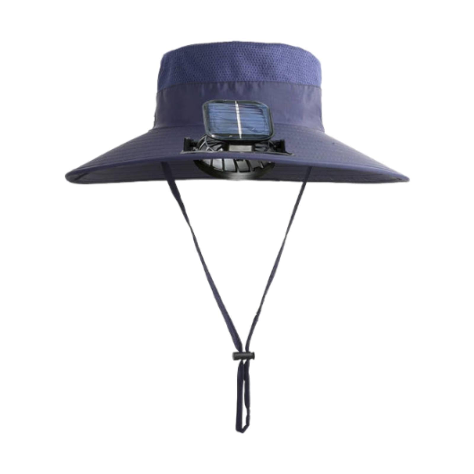 freneci Solar Fan Hat 3 Speed Adjustable Portable Sun Cap for Camping ...