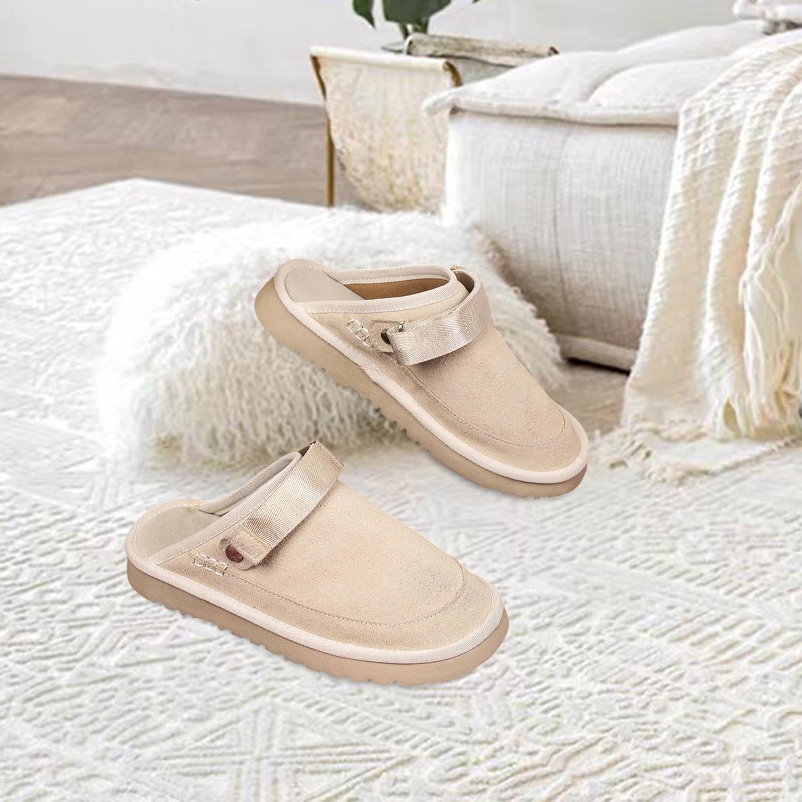 freneci Suede Clogs Adjustable Strap Adults Slip on Footbed Work Shoes ...