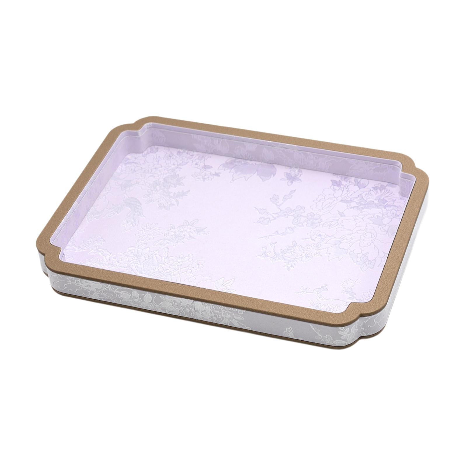 freneci Wooden Velvet Jewelry Tray Decorative Display Tray for Chains ...