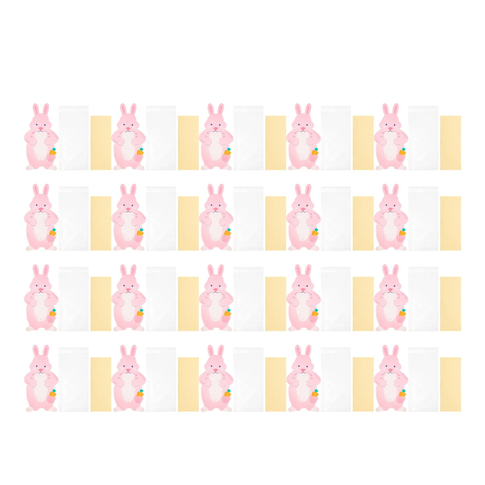 Childlike Blank greeting card Cute Easter Bunny Card Candy Bag Set ...