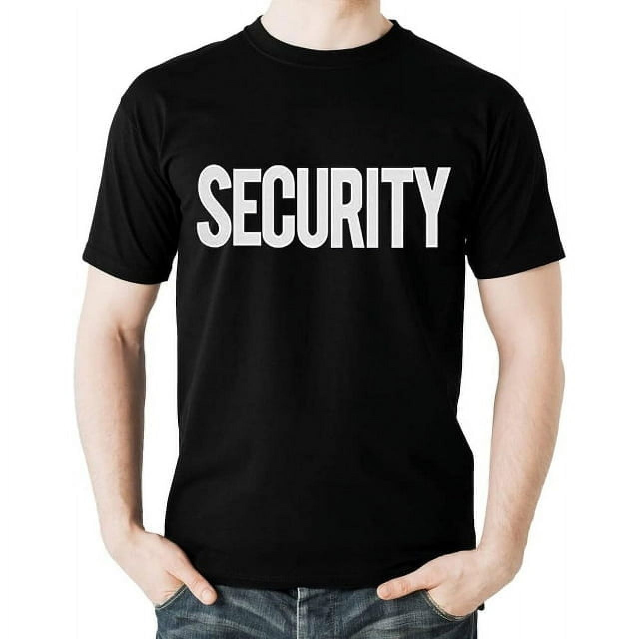 fresh tees Security Shirt 2 Sided Front Back Print | Event Safety Guard ...