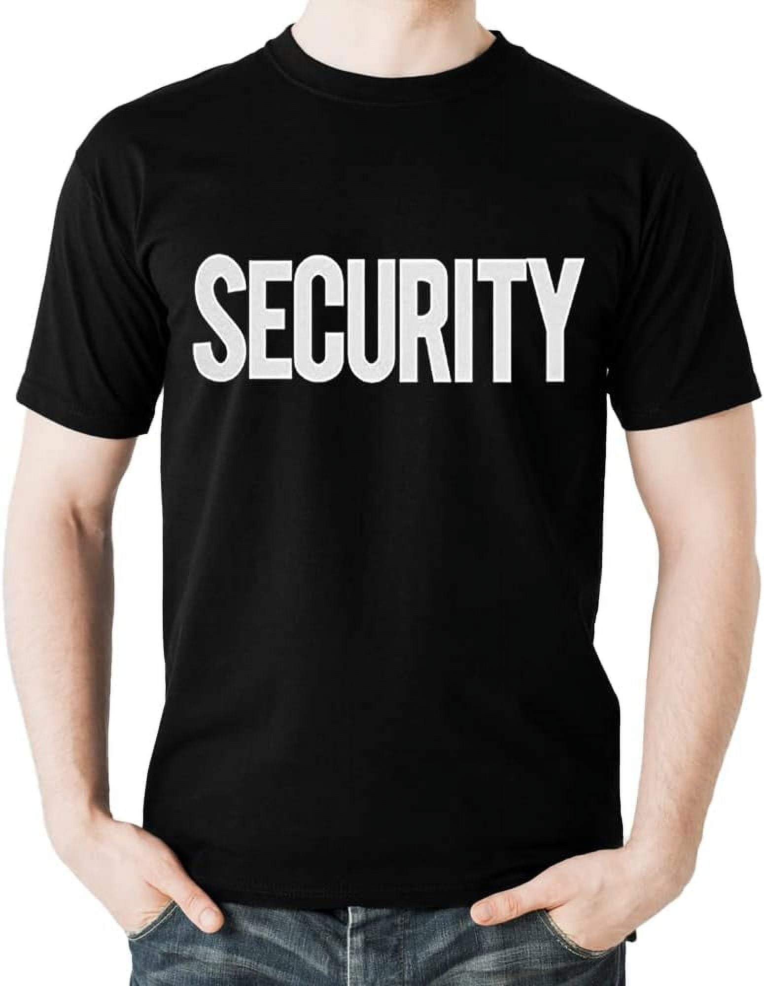fresh tees Security Shirt 2 Sided Front Back Print | Event Safety Guard ...