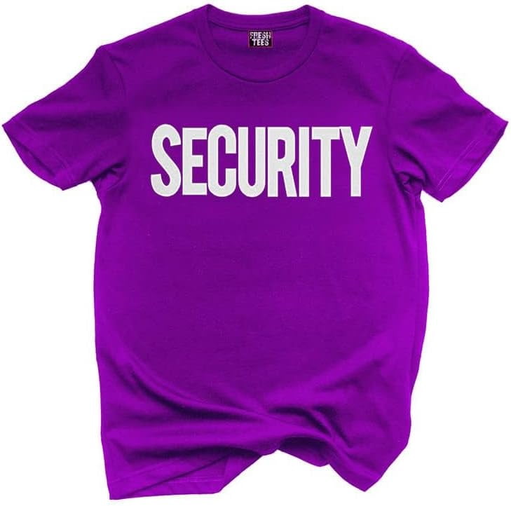 fresh tees Security Shirt 2 Sided Front Back Print | Event Safety Guard Staff Tee | Graphic T ...
