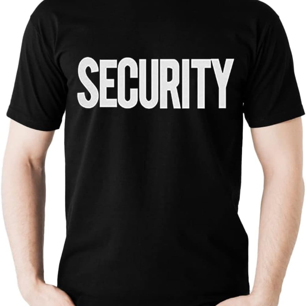 fresh tees Security Shirt 2 Sided Front Back Print | Event Safety Guard ...