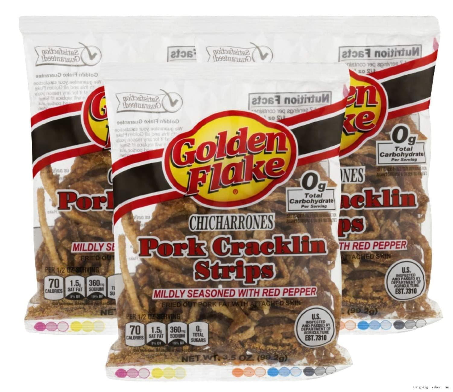 Walmart Fried Pork Cracklin Strips, Mildly Seasoned with Red, Flavored ...