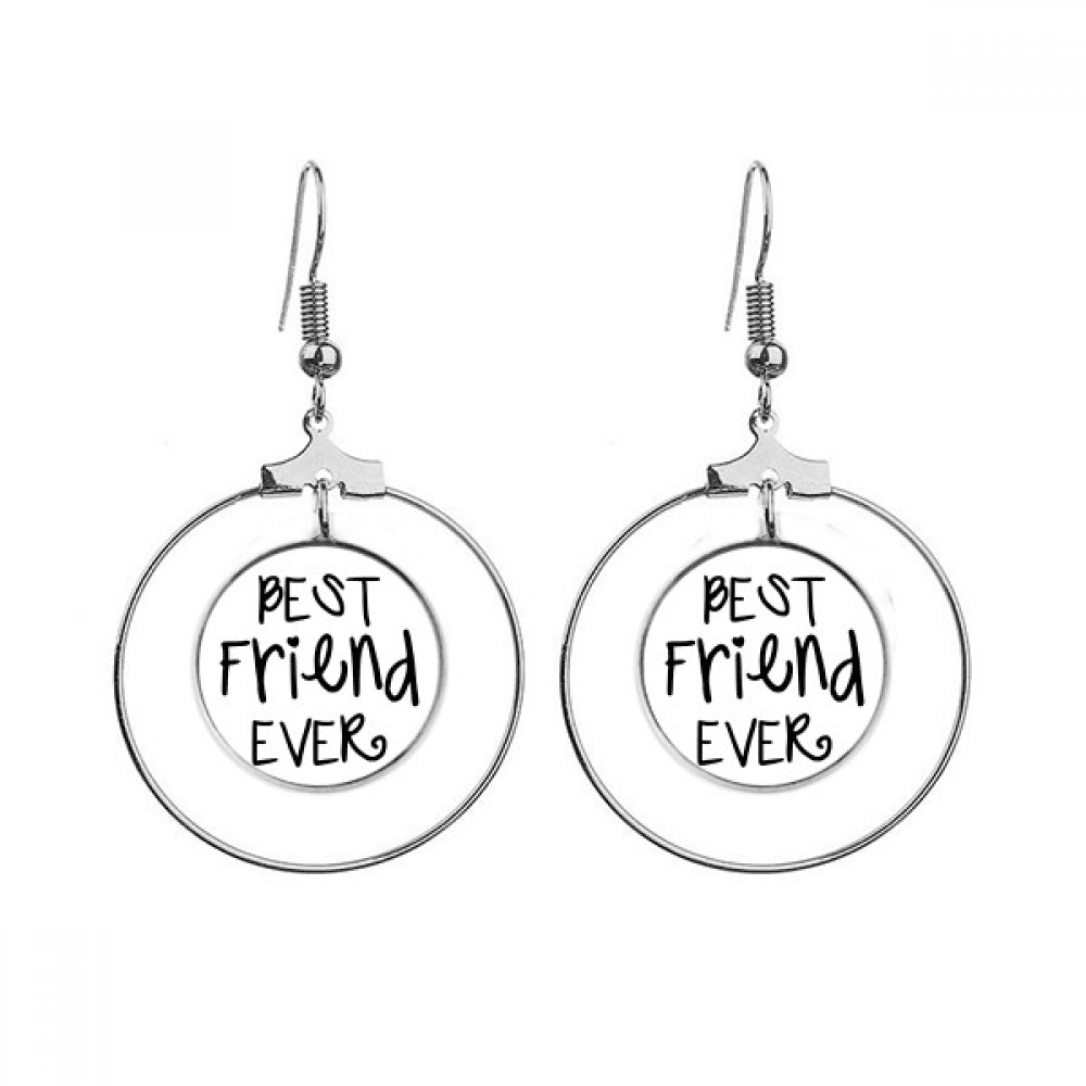 friendship best friend ever words quotes earrings dangle hoop jewelry ...