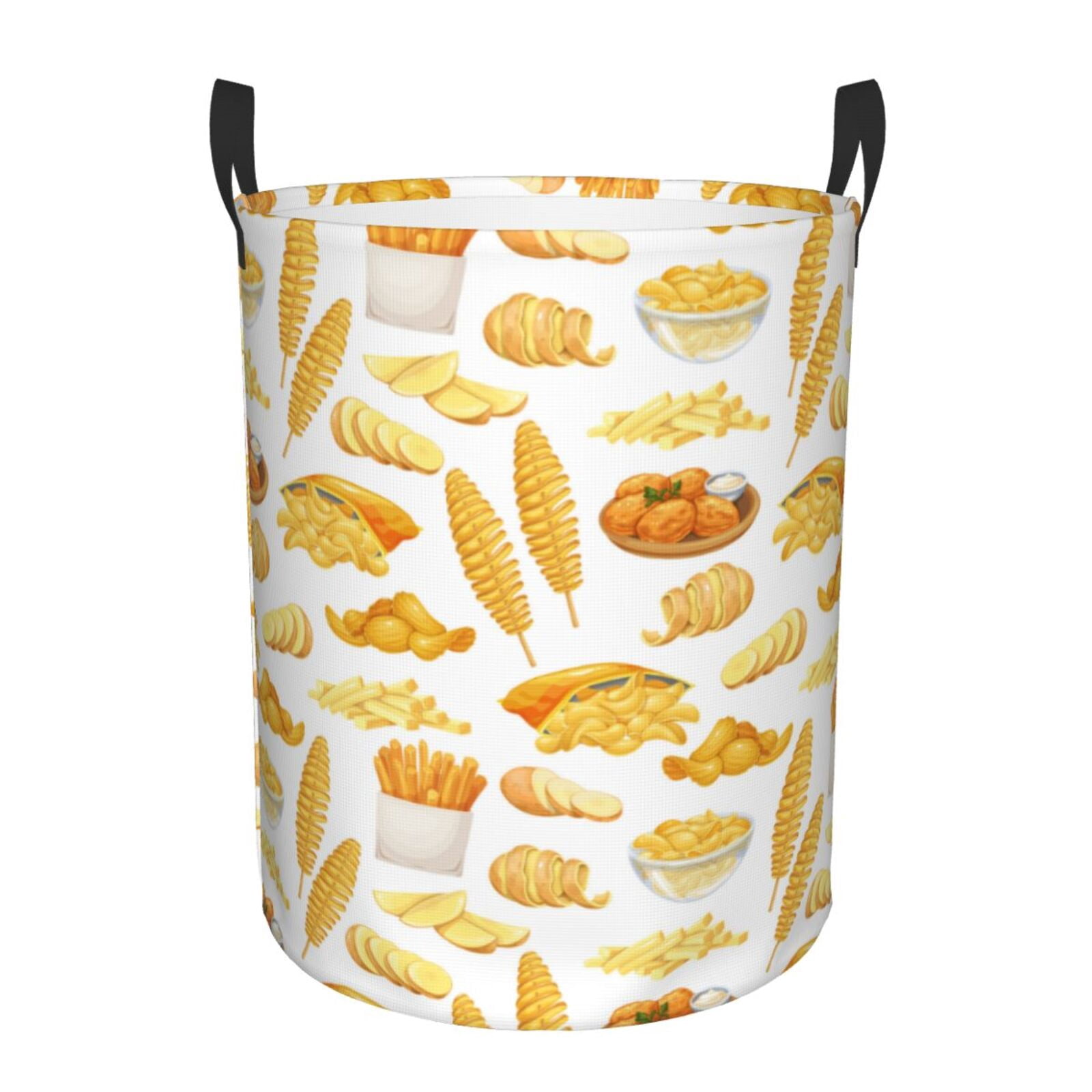 fries potato chips Laundry Basket, Laundry Hamper Waterproof Laundry ...