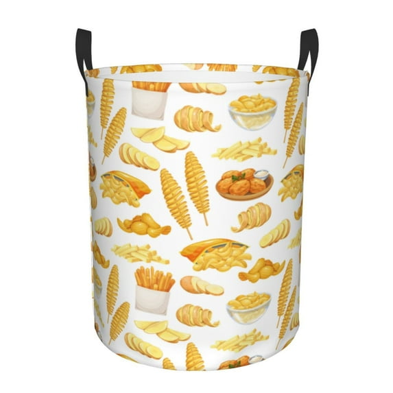 fries potato chips Laundry Basket, Laundry Hamper Waterproof Laundry ...
