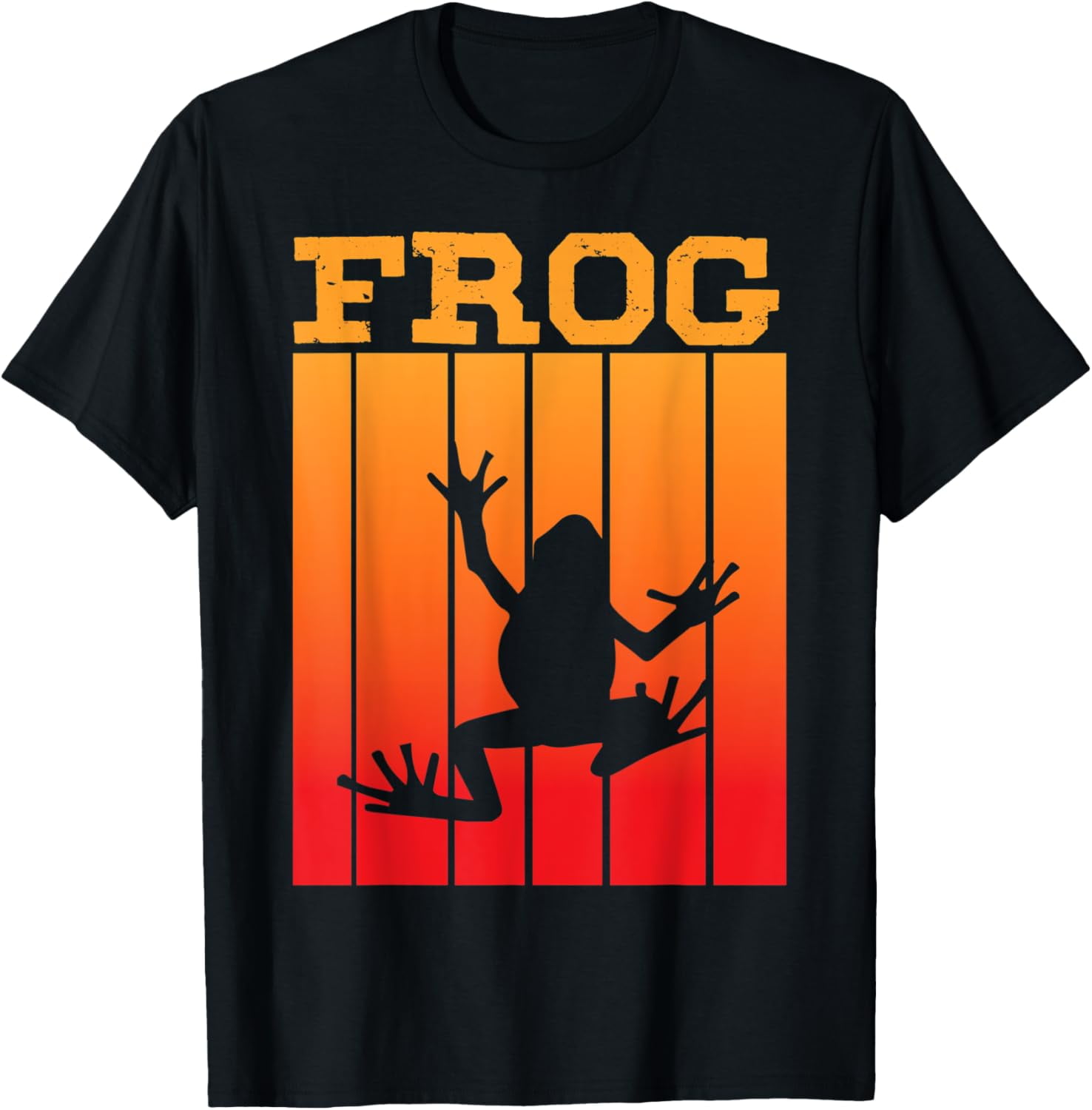frog Shadow silhouette at Sunset T-Shirt men and women can wear, black ...