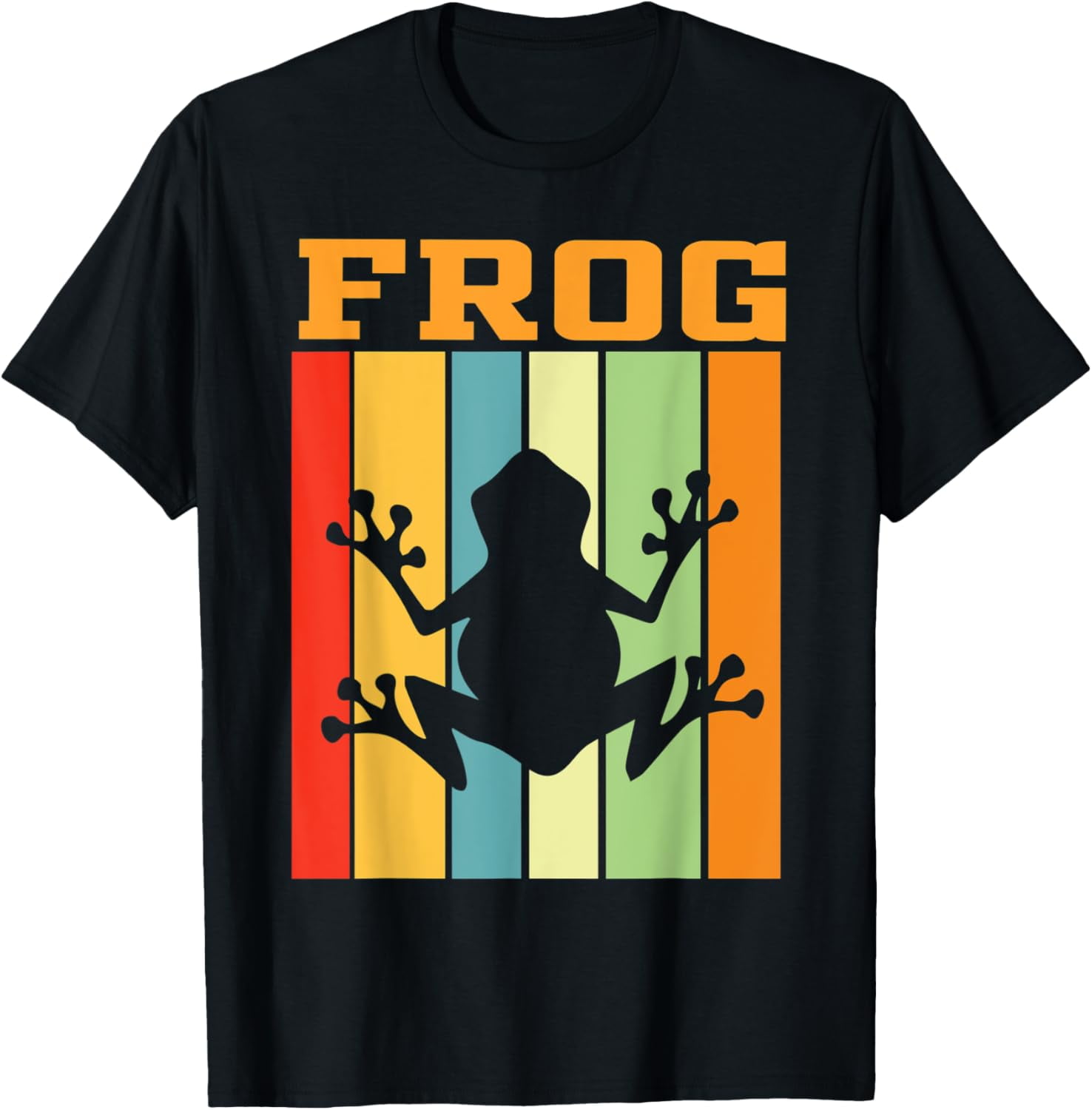 frog Shadow silhouette in Retro Colors T-Shirt men and women can wear ...