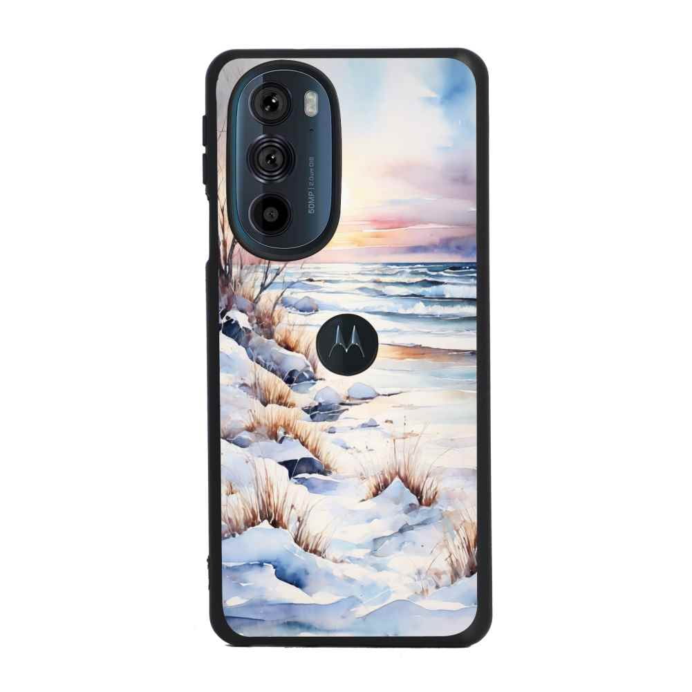 frozen-beach-landscape-86 phone case for Motorola Edge Plus 2022 for ...