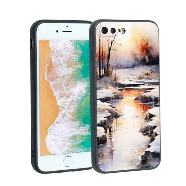 frozen-tar-pit-landscape phone case for iPhone 7 Plus for Women Men ...