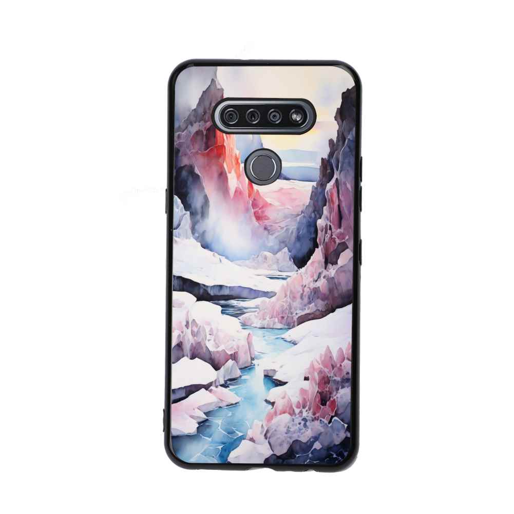 frozen-volcanic-fissure-landscape-326 phone case for LG Q51 for Women ...