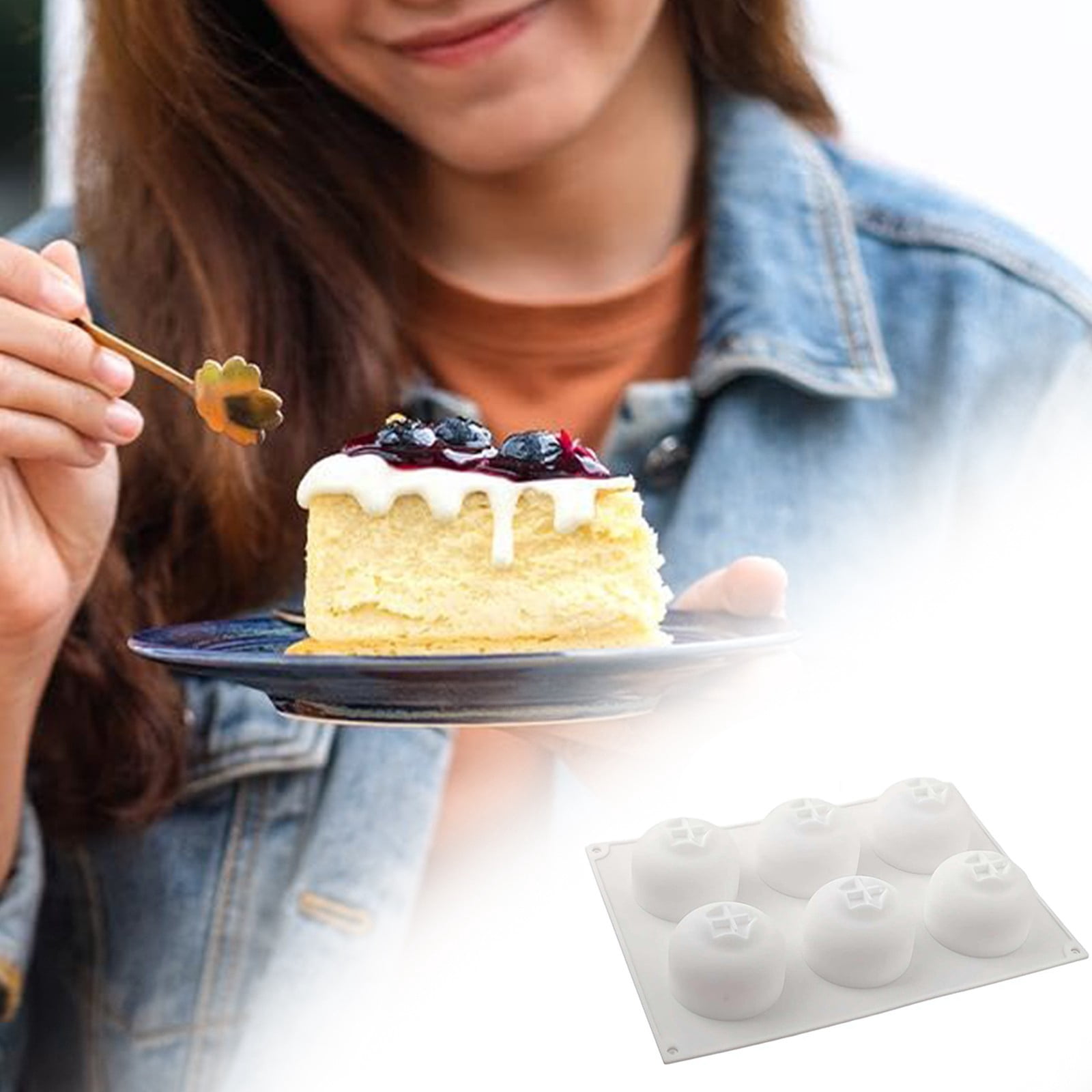 fruit molds silicone,pastry molds,6 Cavity Blueberry Silicone Mold,for ...