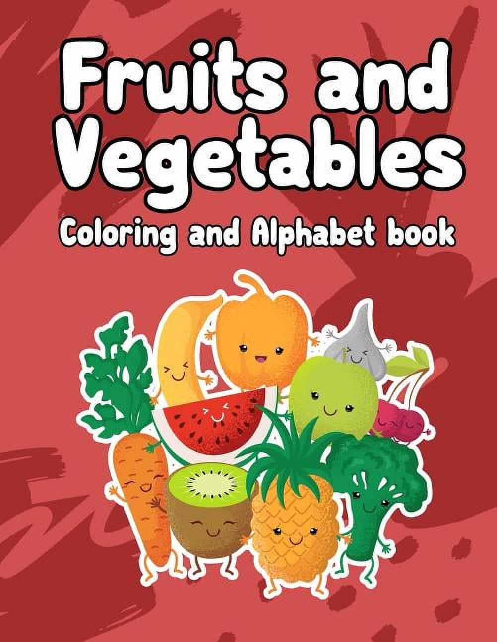 Alphabet fruits and vegetables coloring and Alphabet book: Fruits and ...