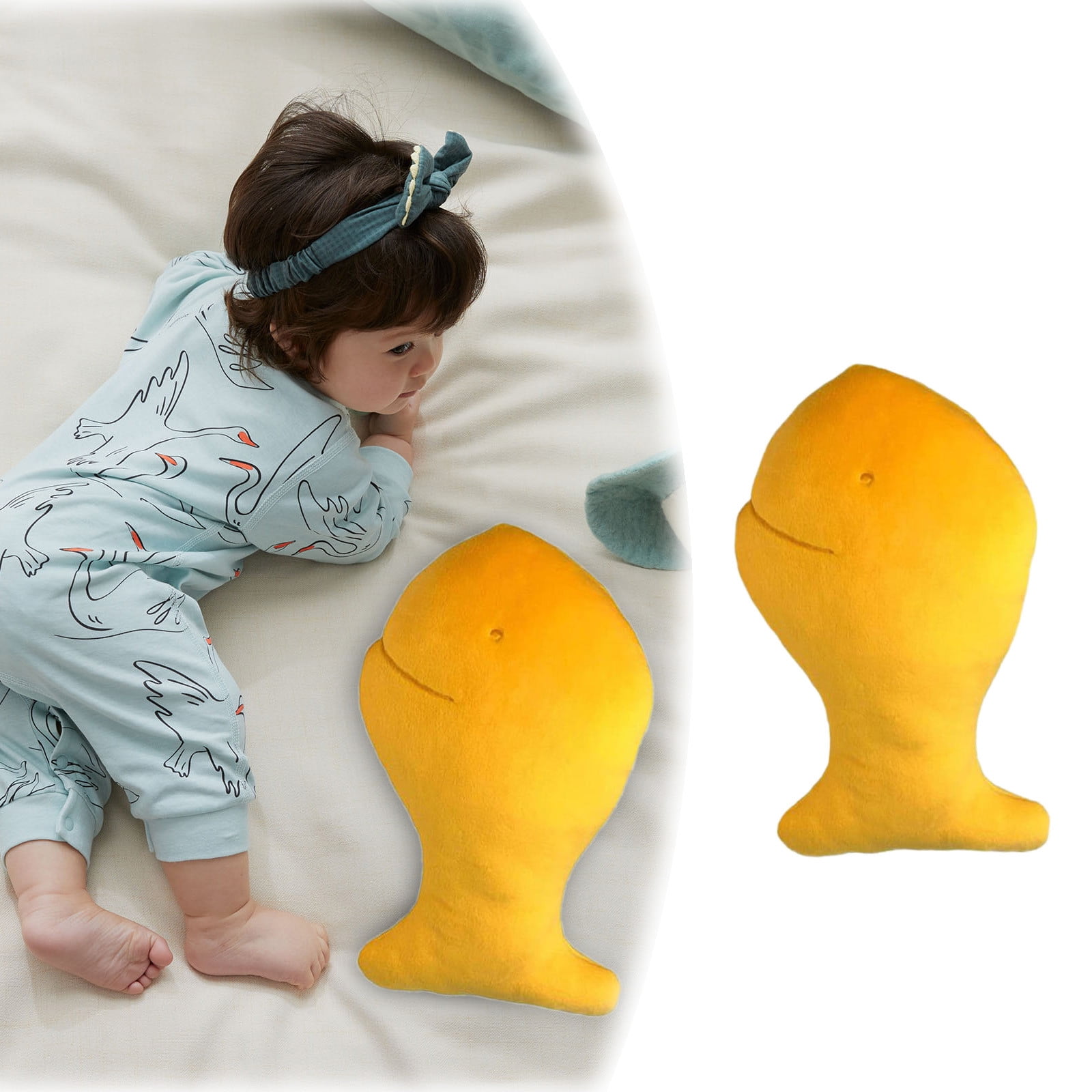 fsxdhpcsgfc 13 Inch Fish Plushy Funny Gold Soft Fish Chicken Pillow For ...