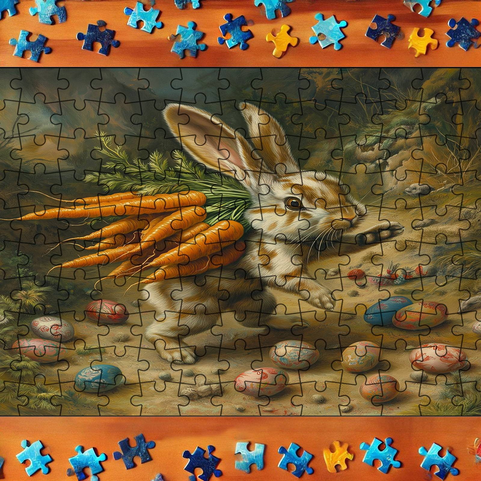 fsxdhpcsgfc 130 Piece Easter Puzzle Set Easter Bunny Puzzle For Kids ...