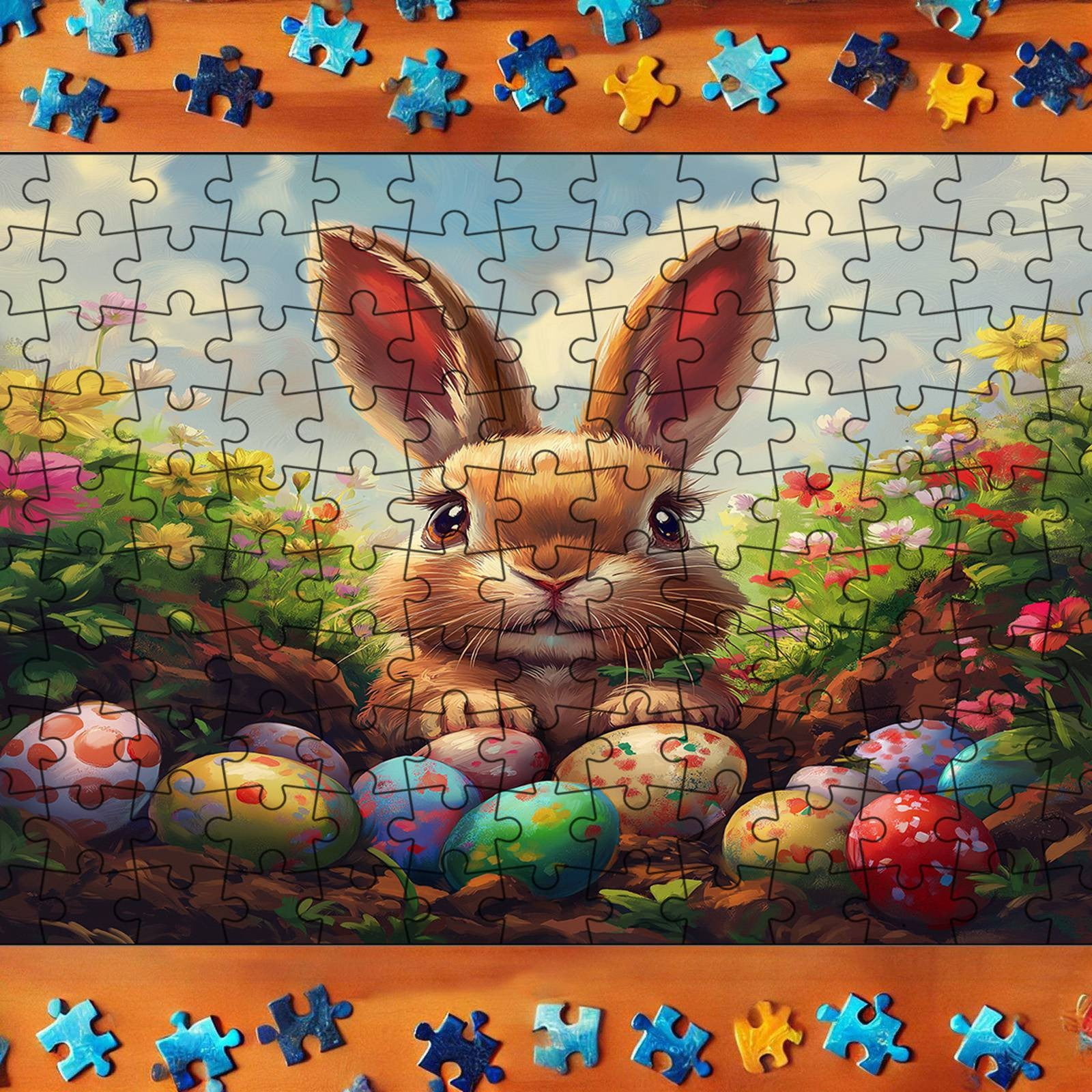 fsxdhpcsgfc 130 Piece Easter Puzzle Set Easter Egg Bunny Puzzle For ...