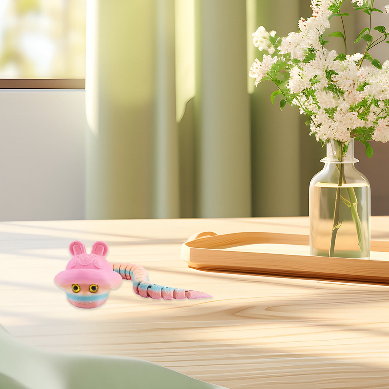 fsxdhpcsgfc 3D Printed Cute Rabbit With Hat Cartoon Year Movable Limb ...