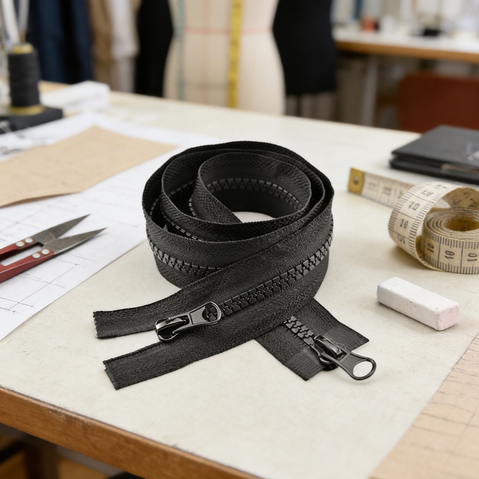 fsxdhpcsgfc Head Double Open End Resin Zipper Fixing For Jackets And ...
