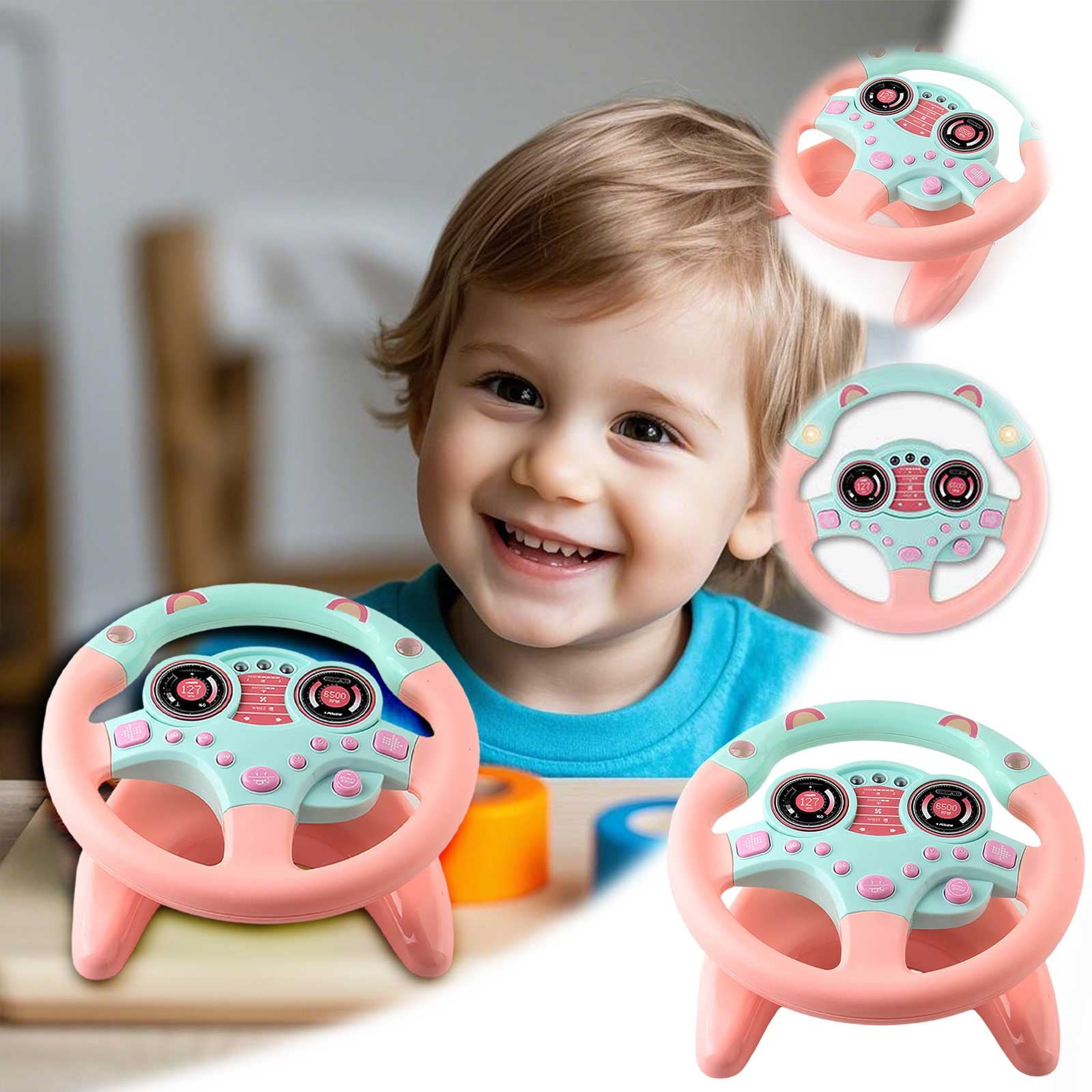 fsxdhpcsgfc Learning Wheel Toy Musical Driving Wheel Sounding Toy Kids ...