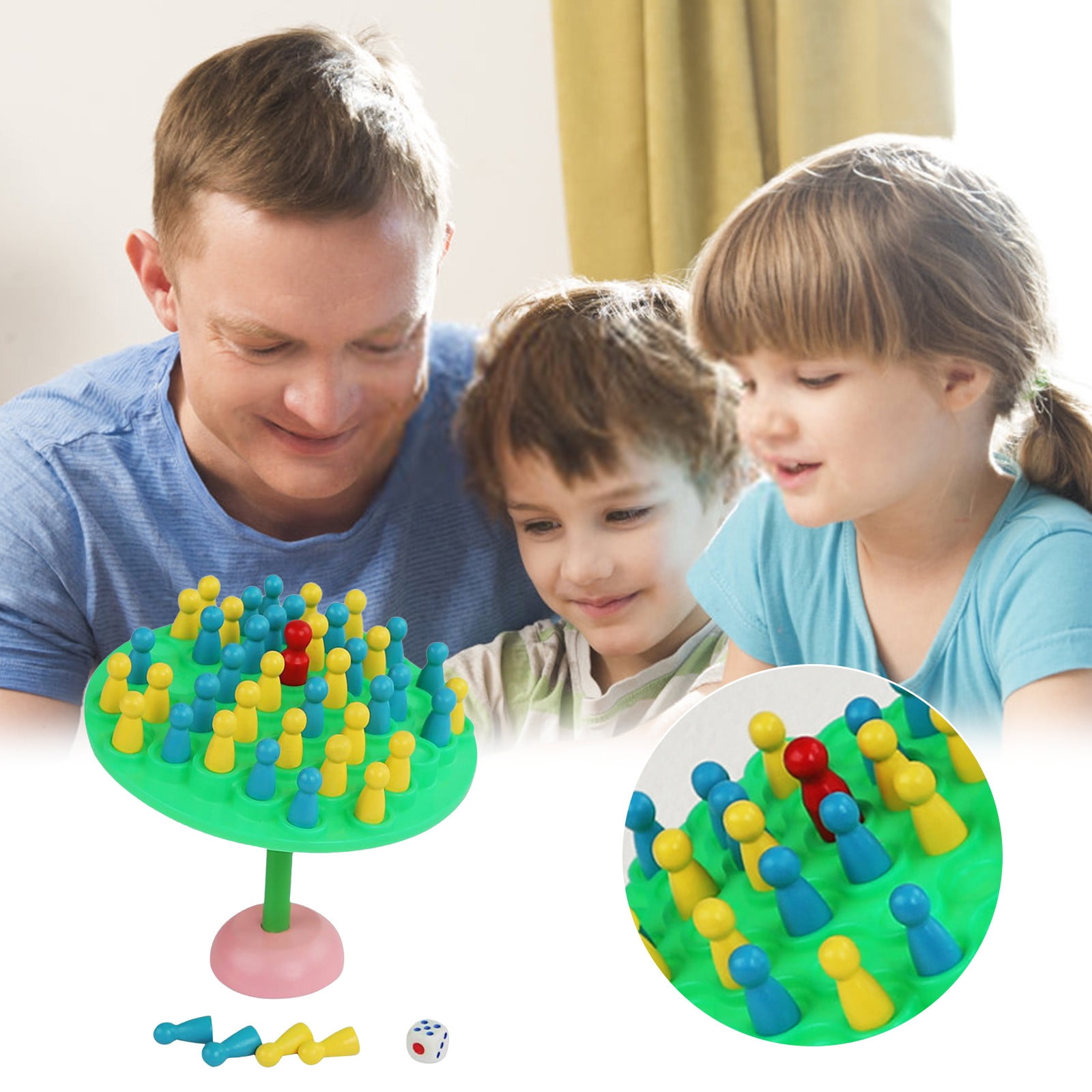 fsxdhpcsgfc Wooden Man Tree Children's Wooden Parent Child Interactive ...