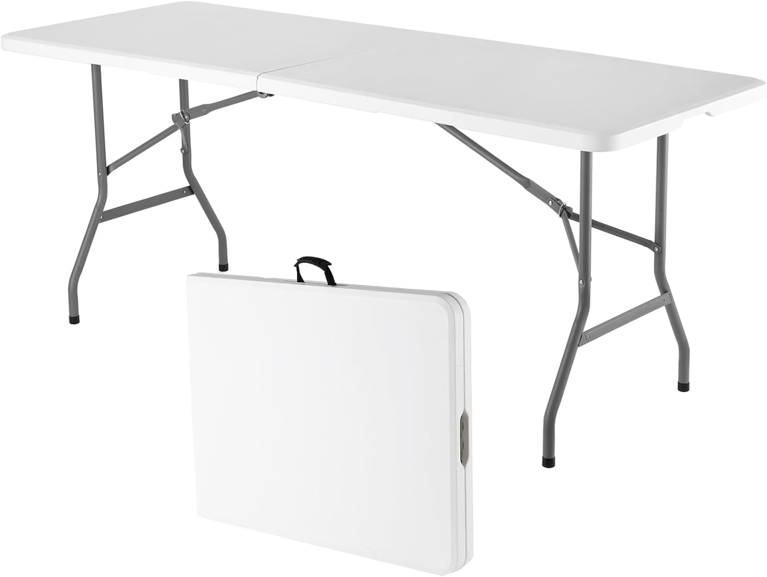 ft Plastic Folding Table Outdoor, Portable Picnic Table Camping Table ...