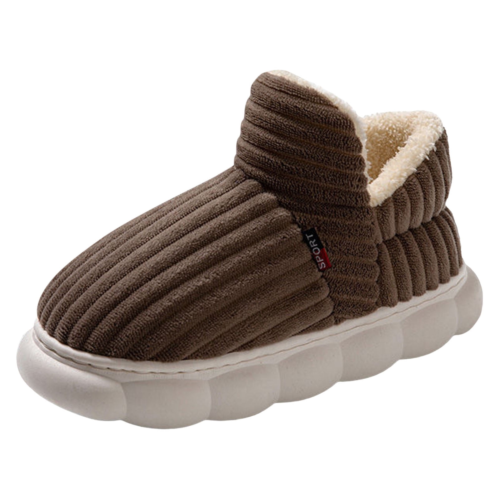 fukaraa Cute Cotton Slipper for Warm Furry Lined Memory Foam Slippers ...
